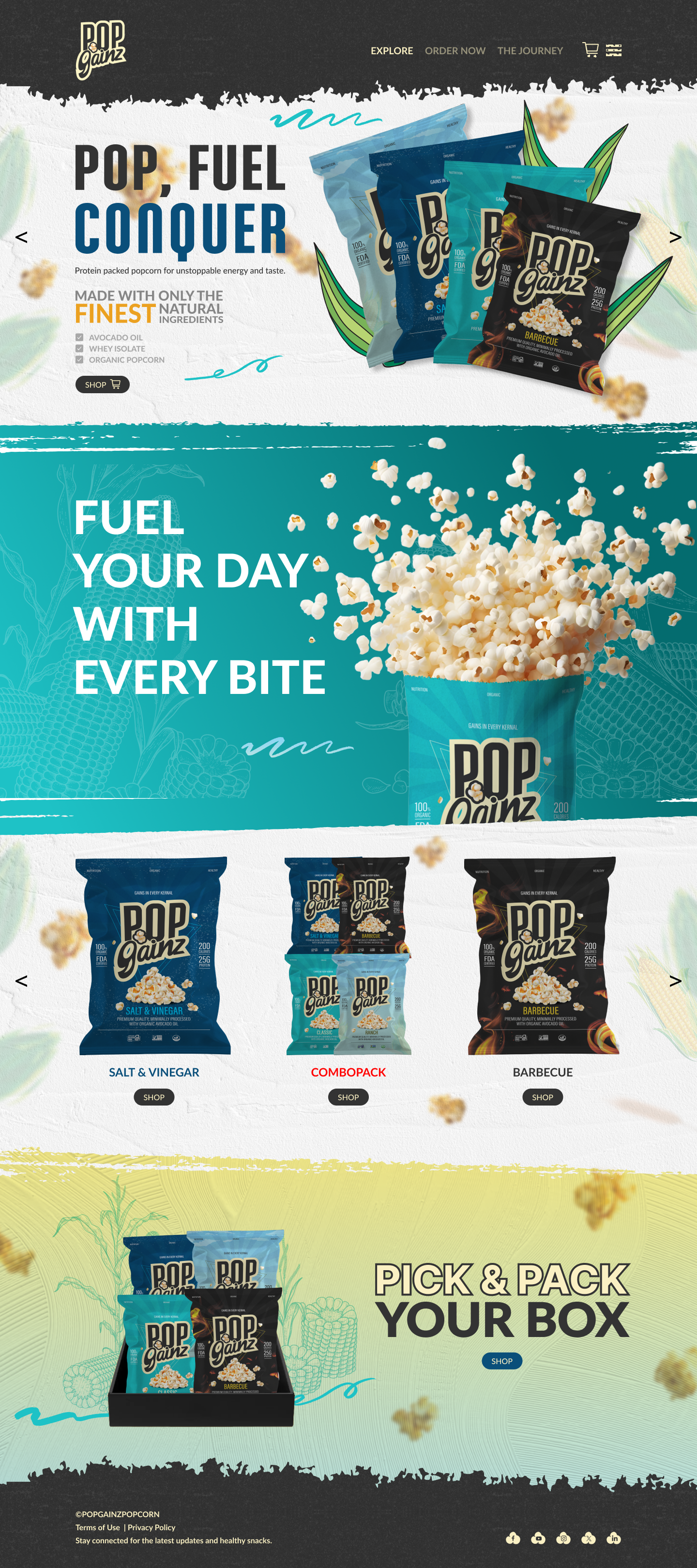 Popcon Landing Page Design designs, themes, templates and downloadable ...