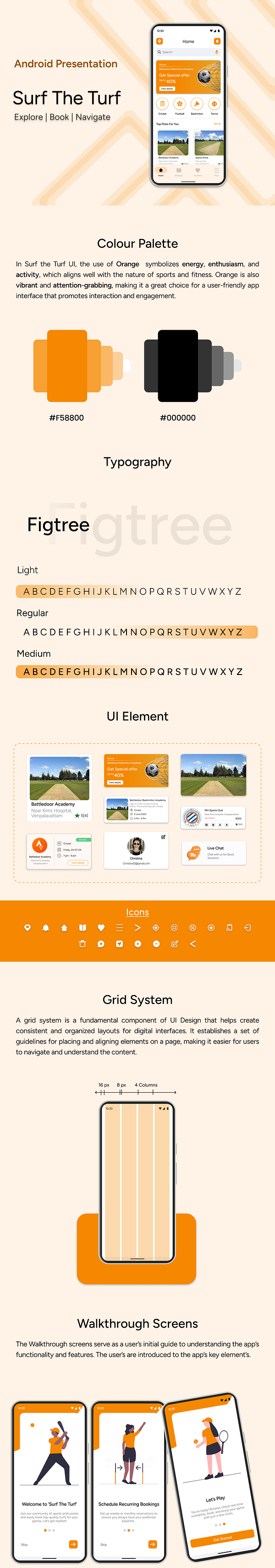 Android Presentation - Turf Booking App by Aswathy on Dribbble