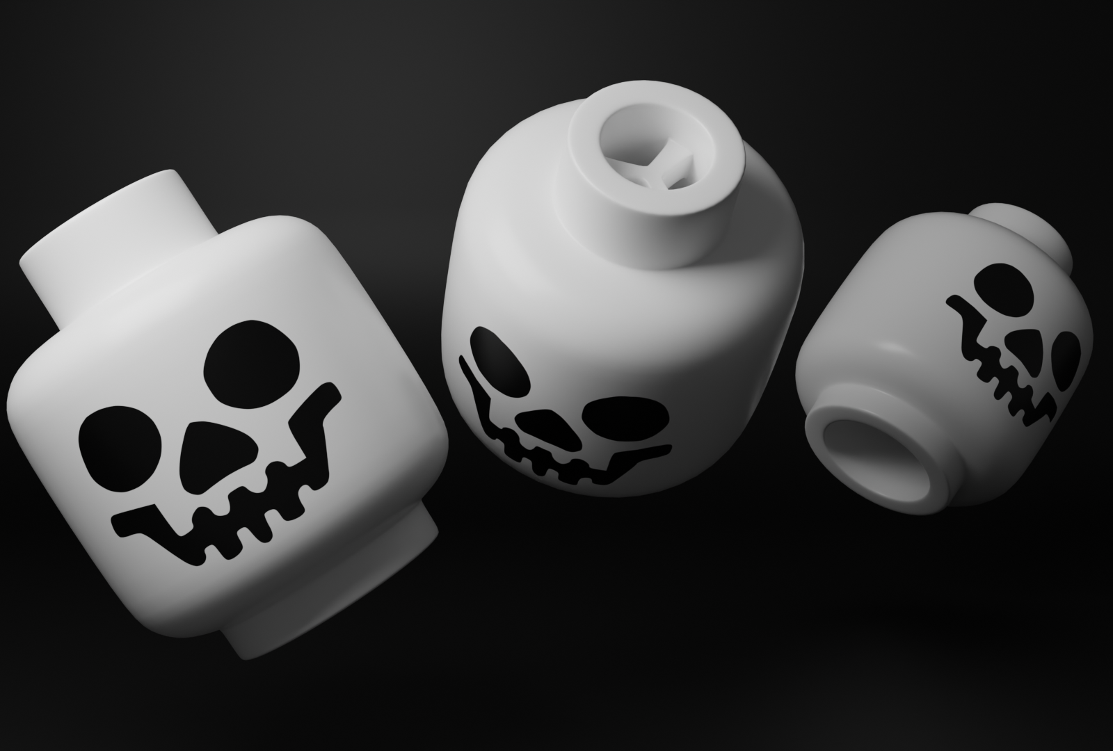 lego skeleton head | Tête de lego squelette | Blender by Vnib on Dribbble