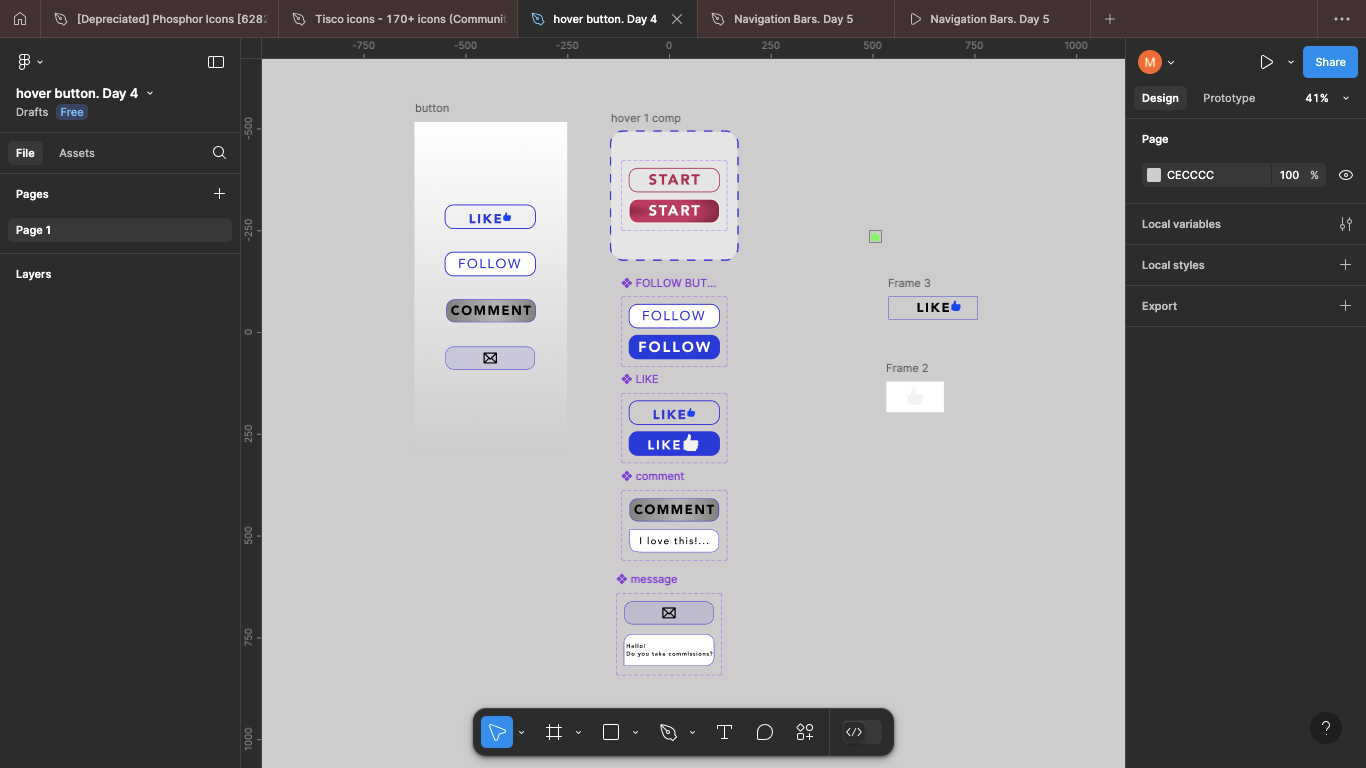 Hover buttons by Funmilayo on Dribbble