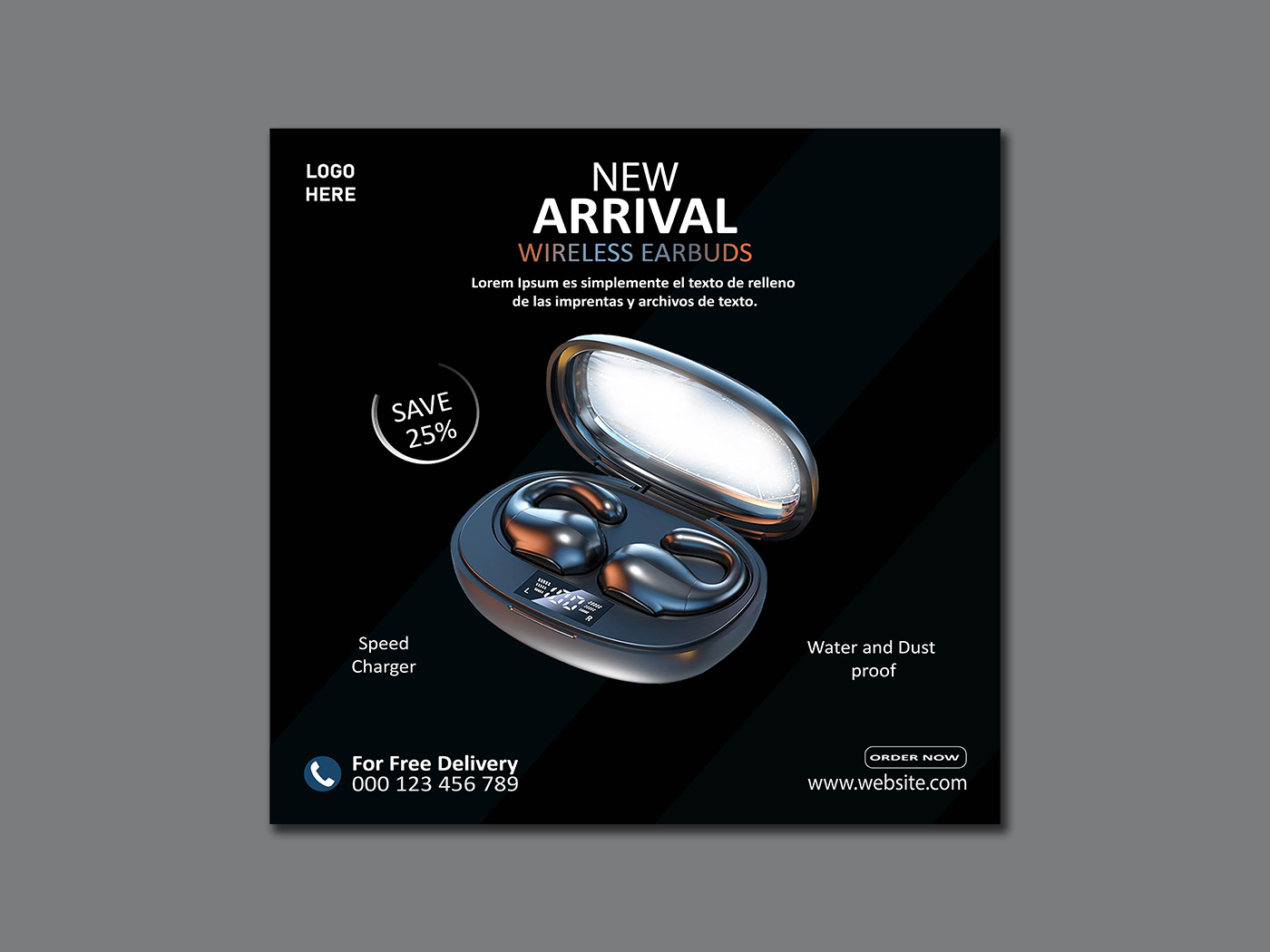 EARBUDS-Social Media Post\Ad Design by Tanzina Islam Ruma on Dribbble