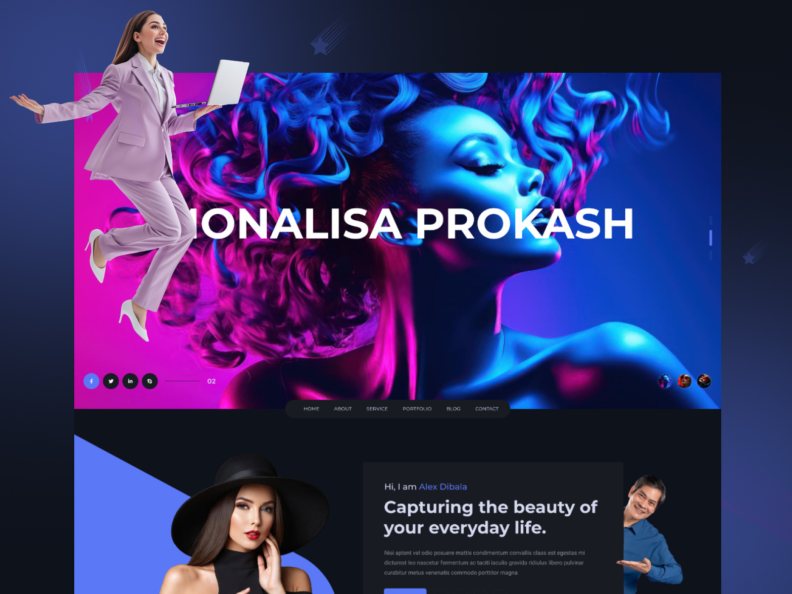Model Portfolio Template by InversWeb on Dribbble