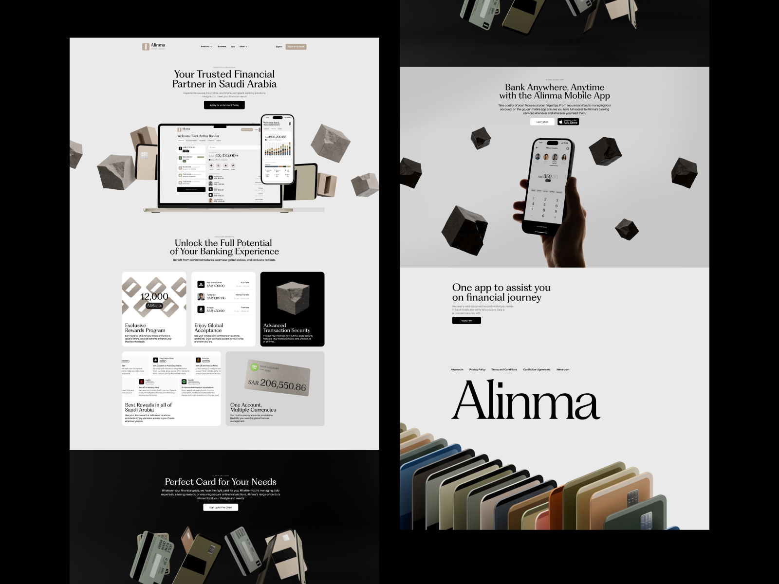 Alinma Bank — Web Design & Animation. Alinma App Page. by Ivan Ermakov ...