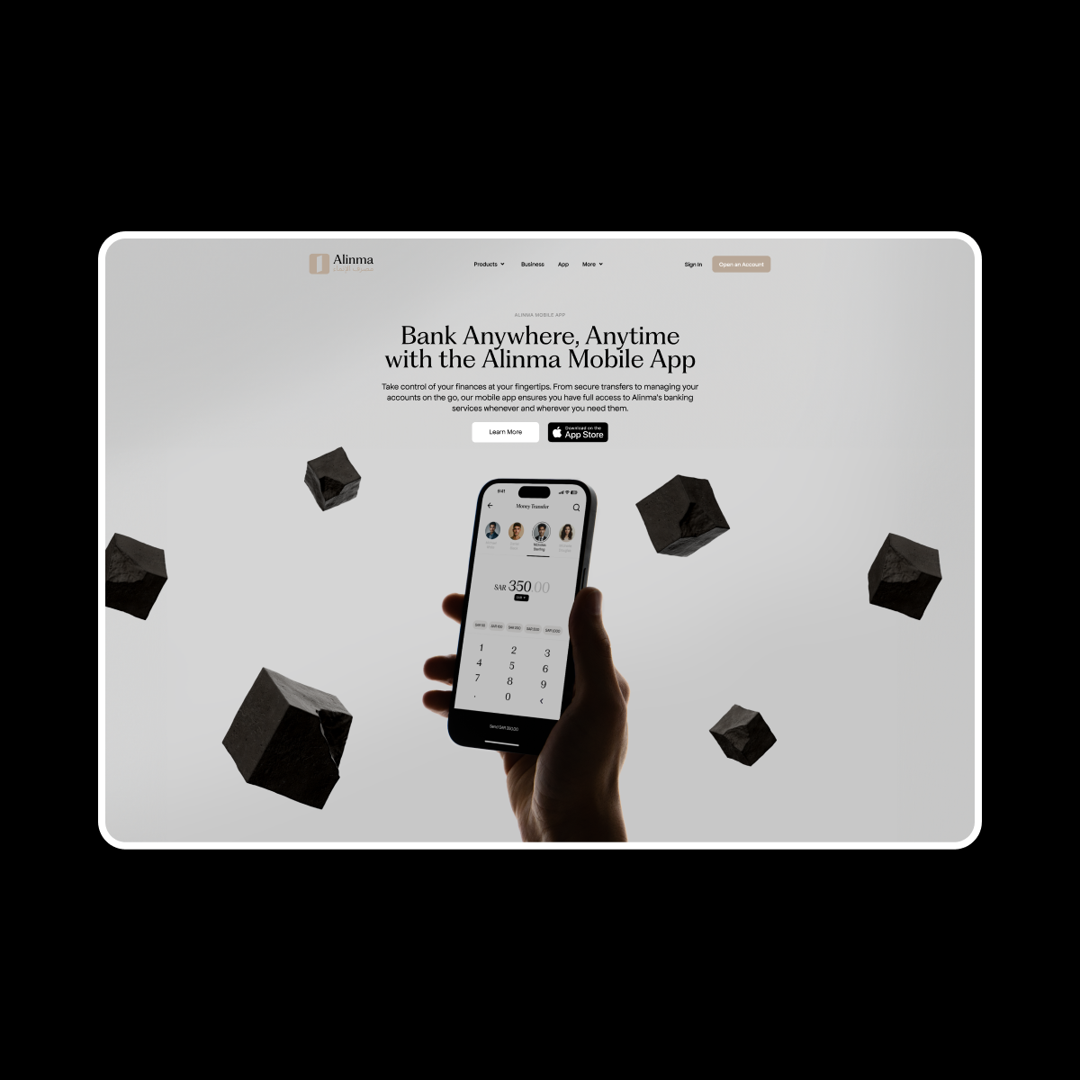 Alinma Bank — Web Design & Animation. Alinma App Page. by Ivan Ermakov ...