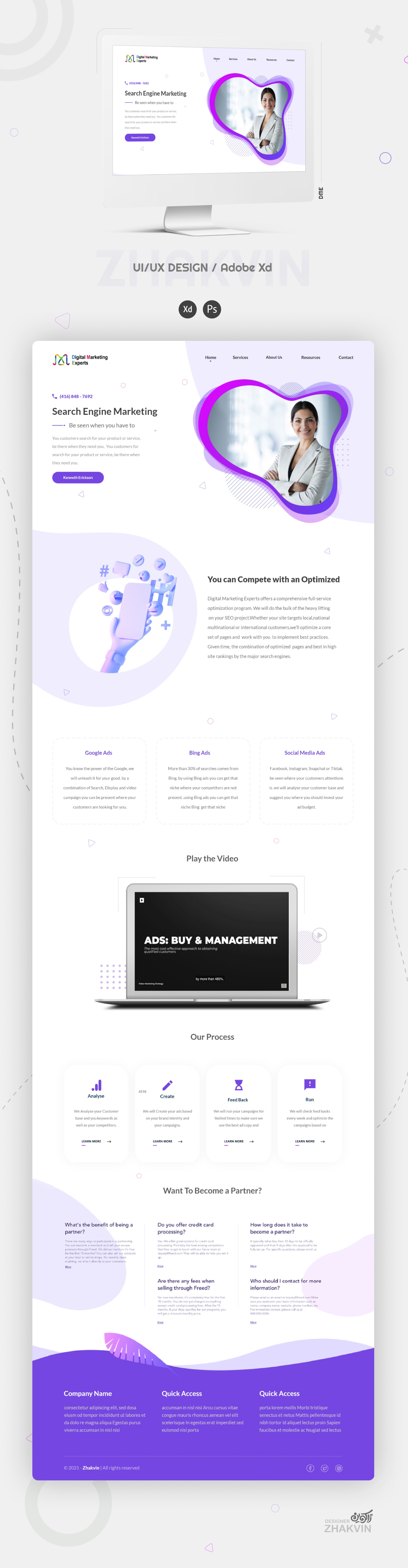 Digital Marketing UI Design - DME by Zhakvin Co. on Dribbble