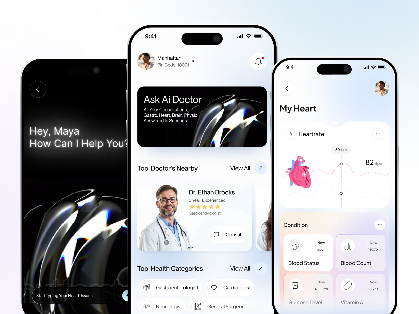 Ai health app design by lazy kar for LazyInterface UI UX Team on Dribbble