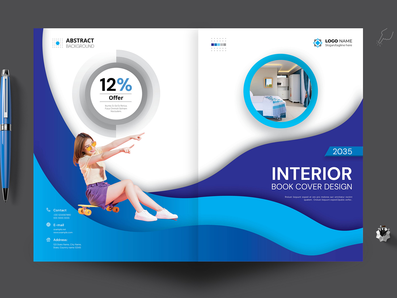 INTERIOR BOOK COVER DESIGN by PixelWhisper on Dribbble