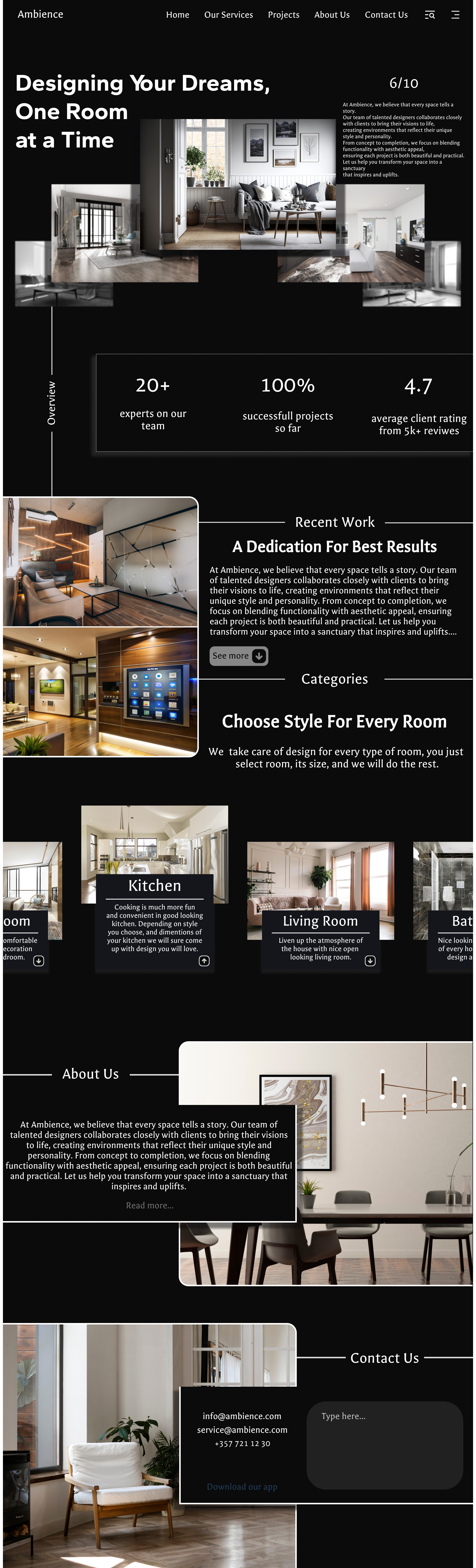 Ambience - Interior Design Agency by CubeditDesignersGroup on Dribbble