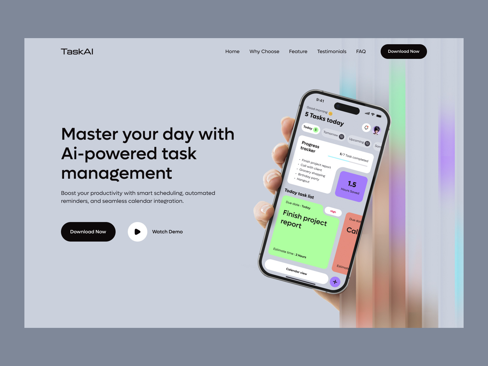 AI Task Organizer App Landing Page Design by Abid Hasan Jilon on Dribbble