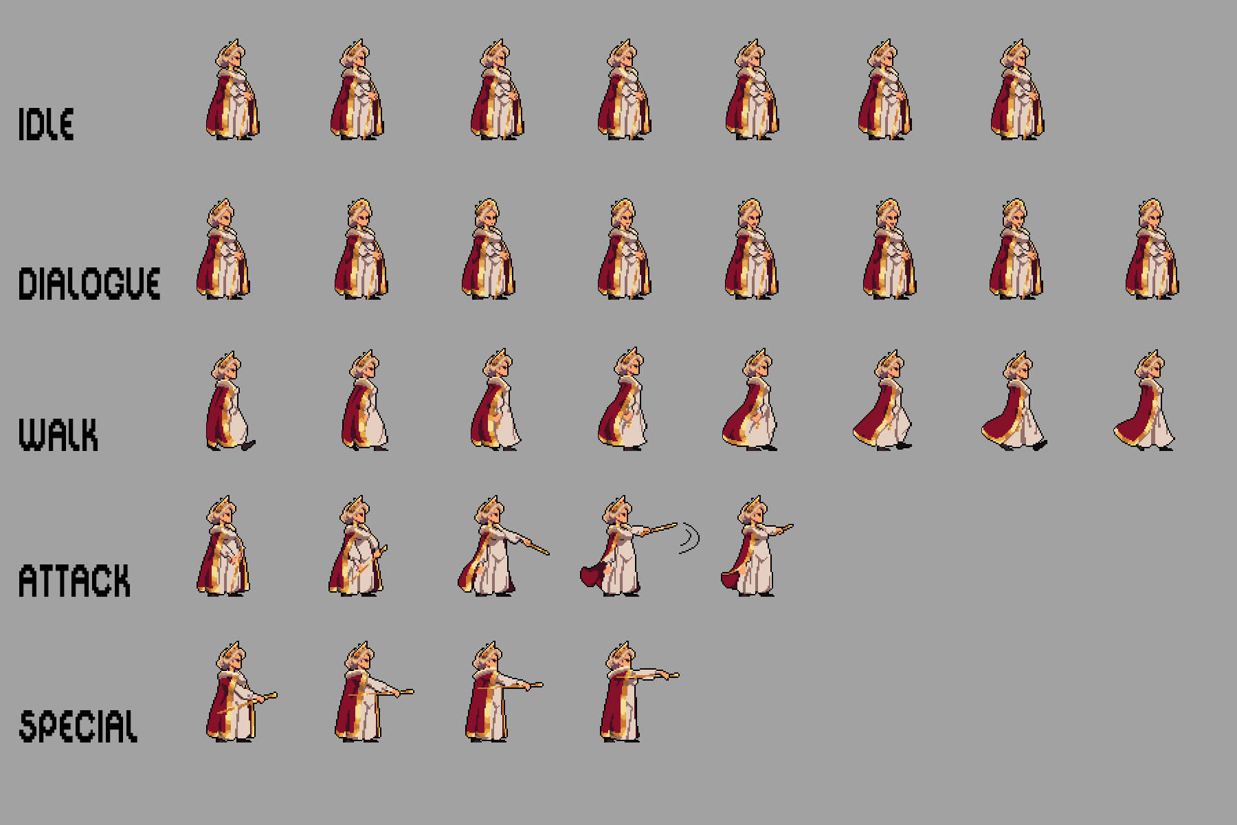 King and Queen Pixel Art Character Sprite Pack by 2D Game Assets on ...