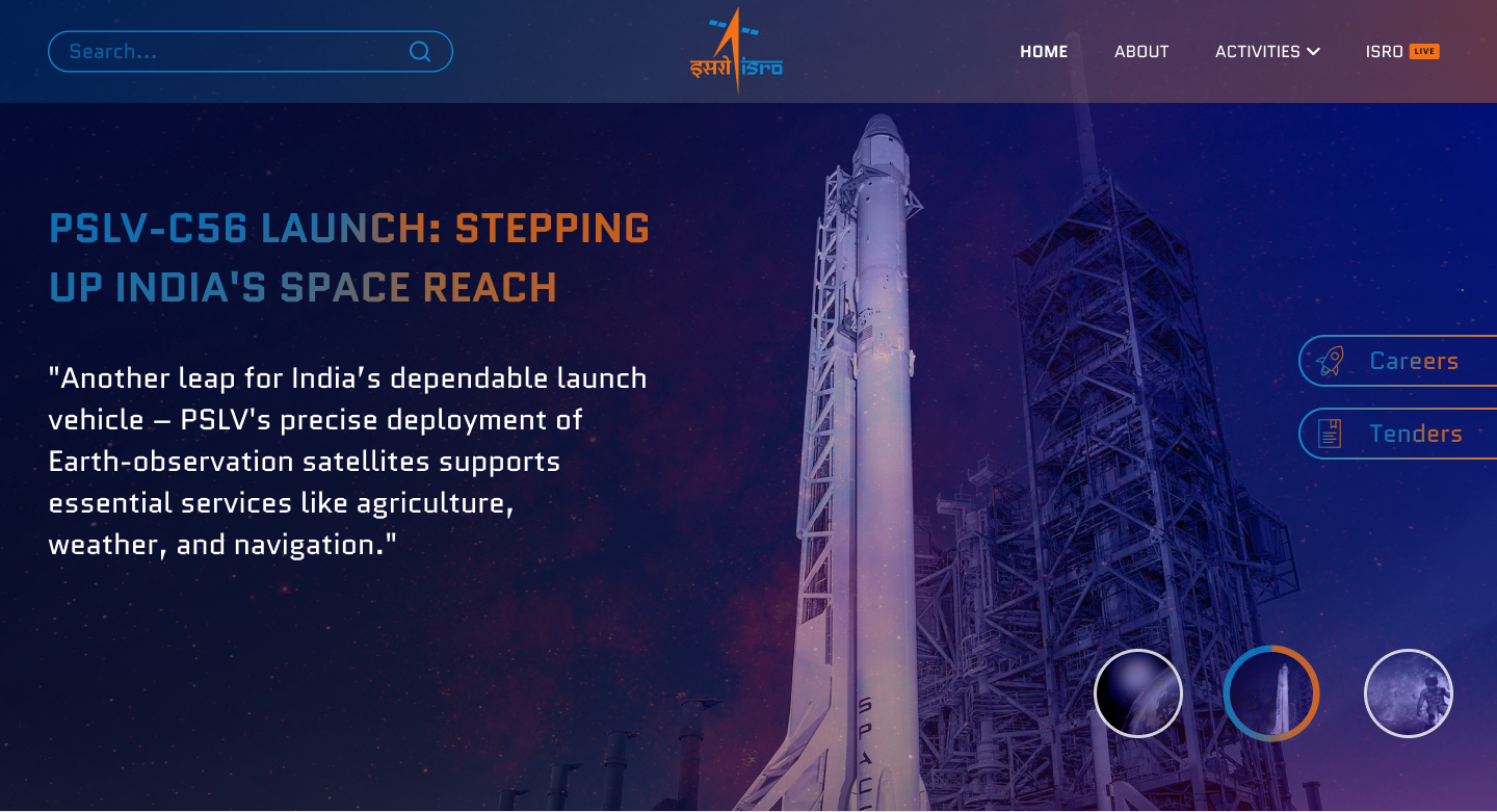 🚀 ISRO Website Revamp | Hero Section by Rahul Mondal on Dribbble