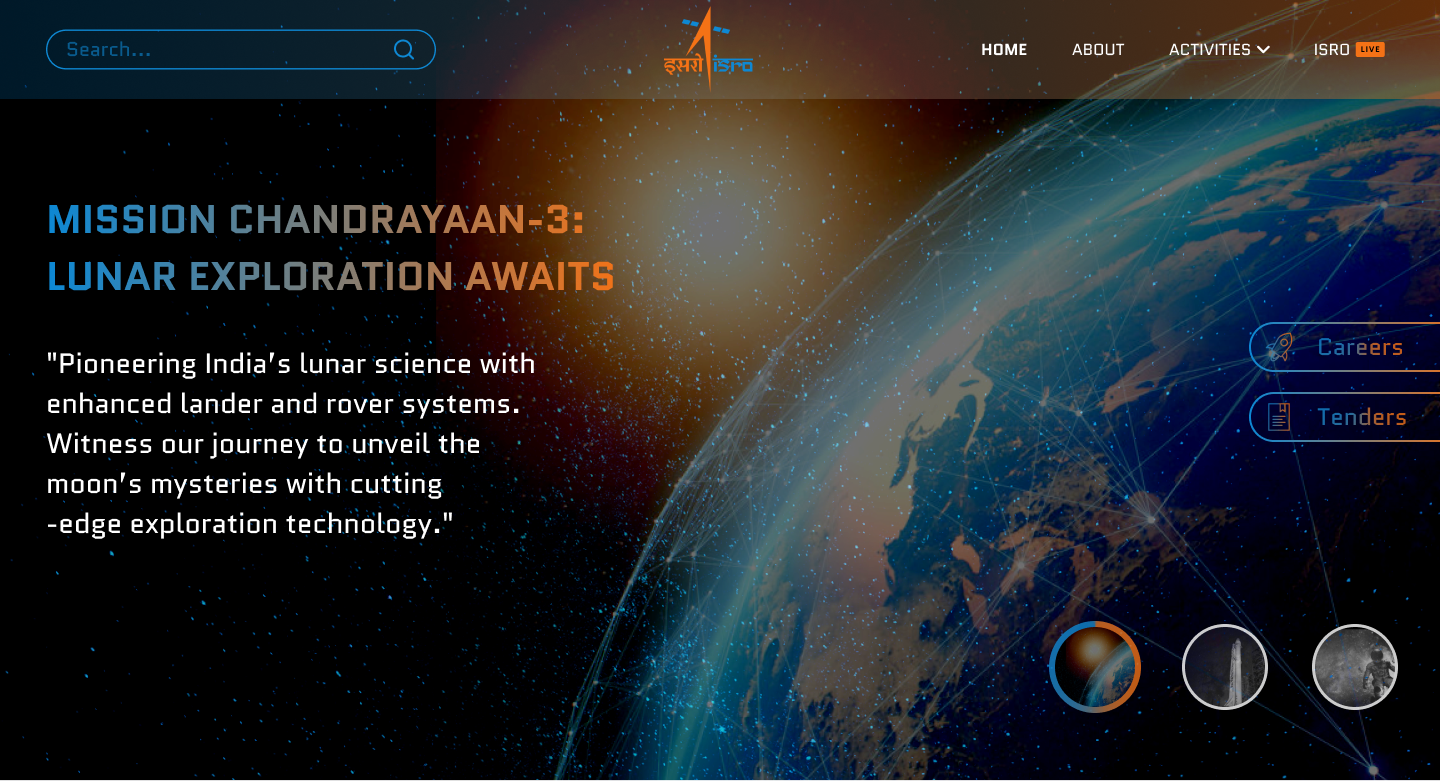 🚀 ISRO Website Revamp | Hero Section by Rahul Mondal on Dribbble