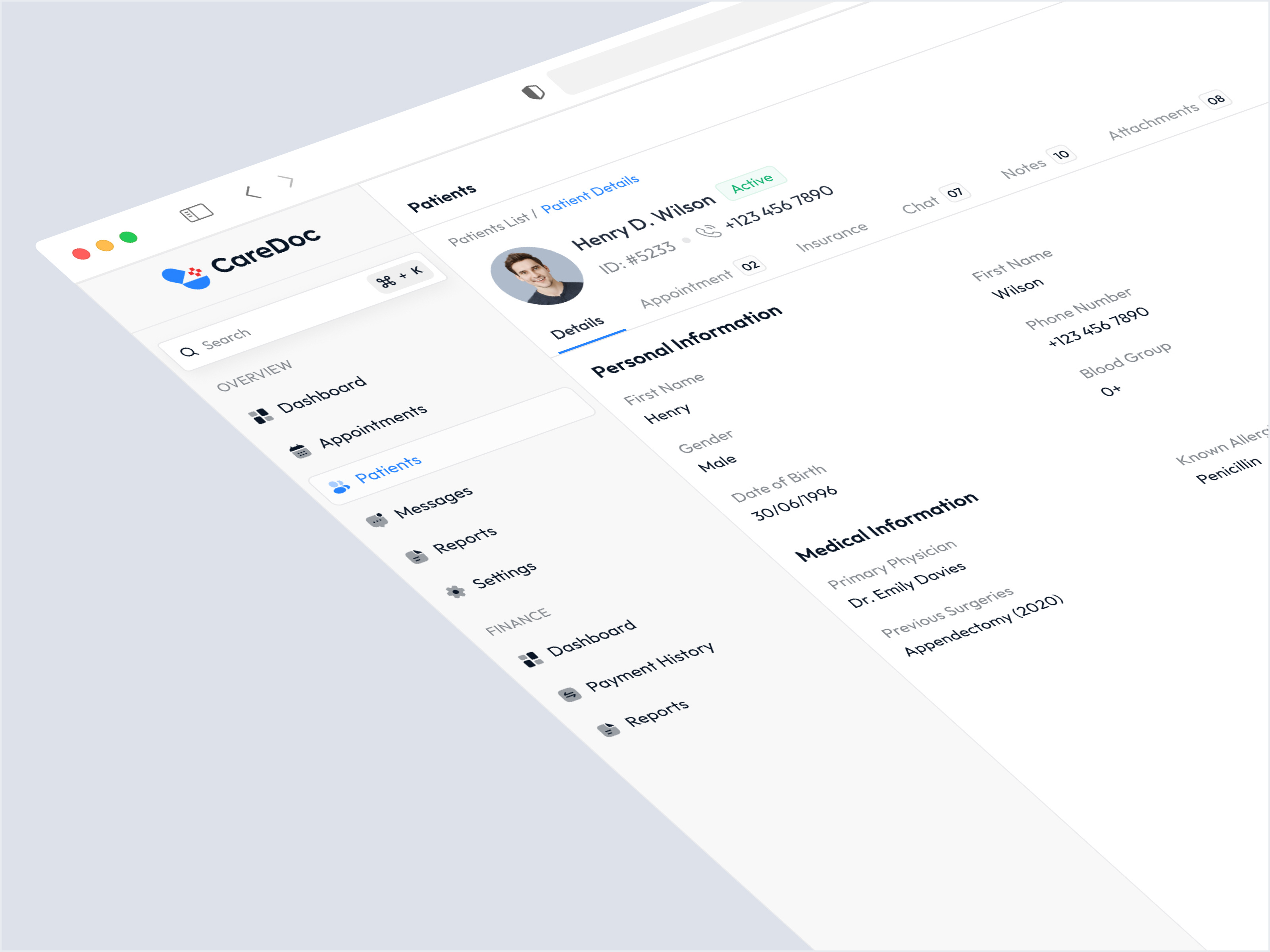 Patient Profile UI Design by Ajendra Sutariya on Dribbble
