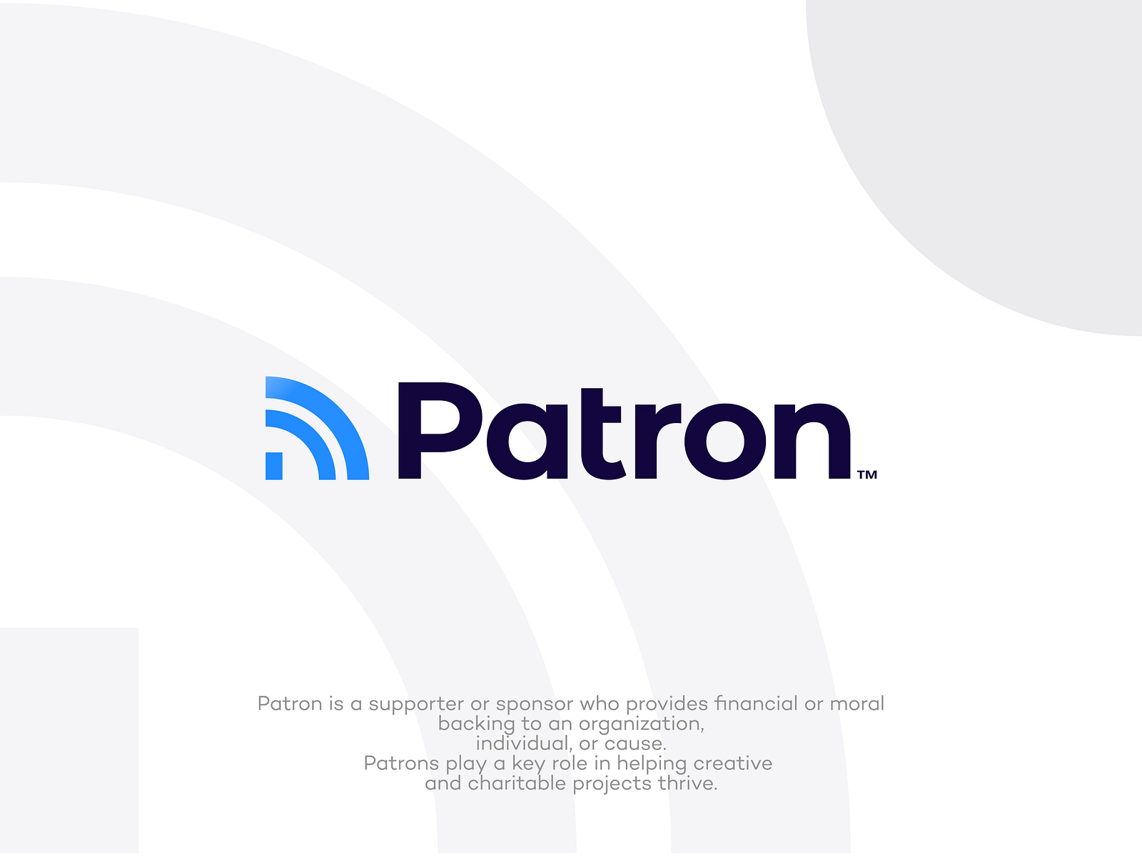 Patron logo design by MD Rakib on Dribbble