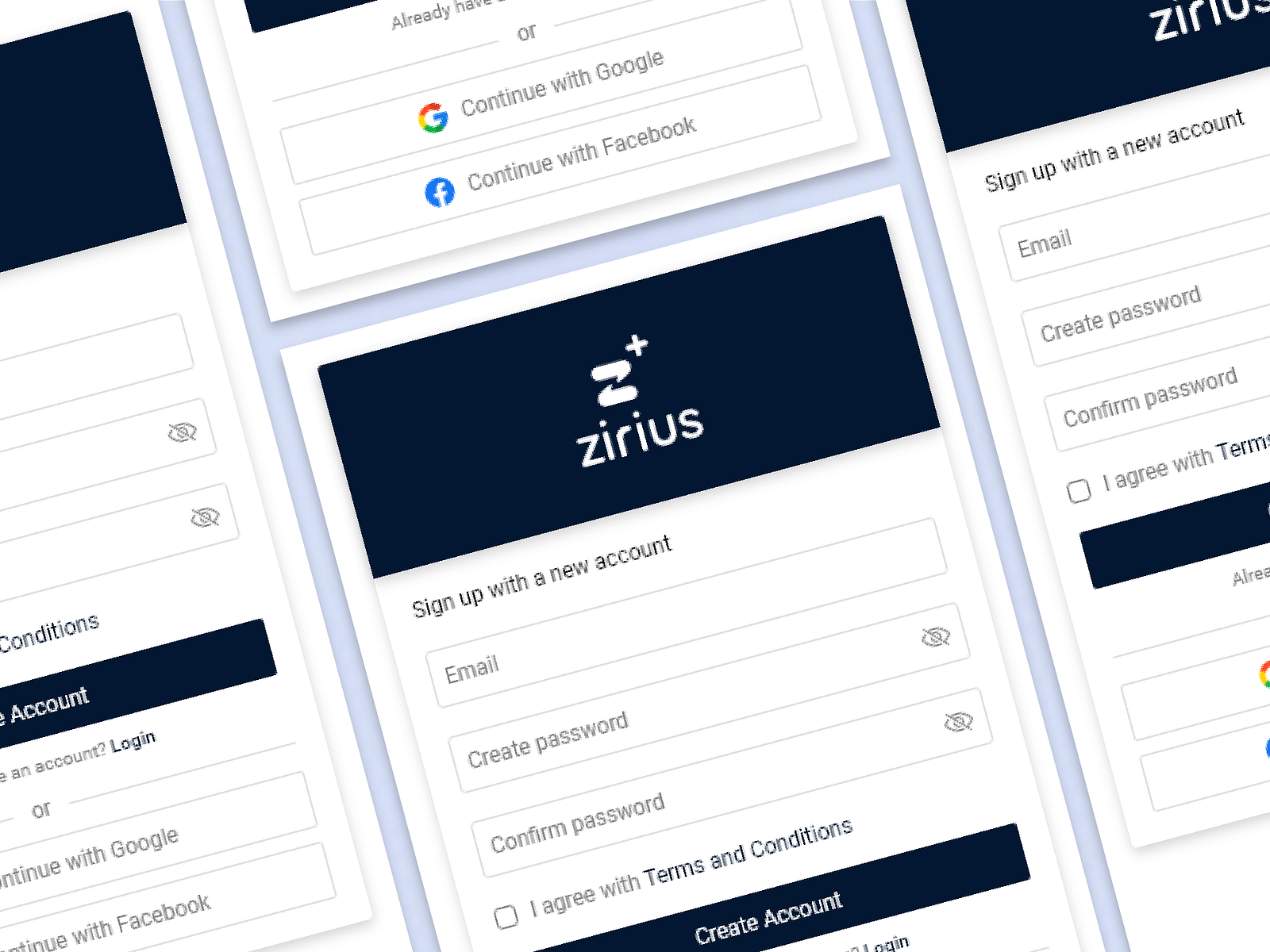 Zirius plus - Signup by Suresh Chinnasamy on Dribbble