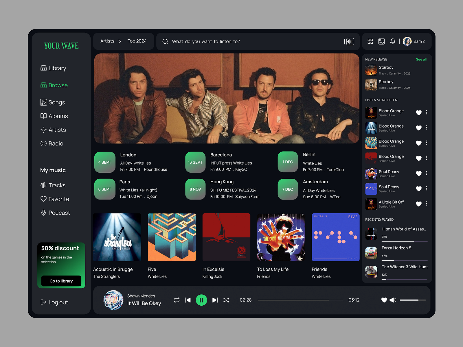 Music Web App by Rafna Sherin on Dribbble