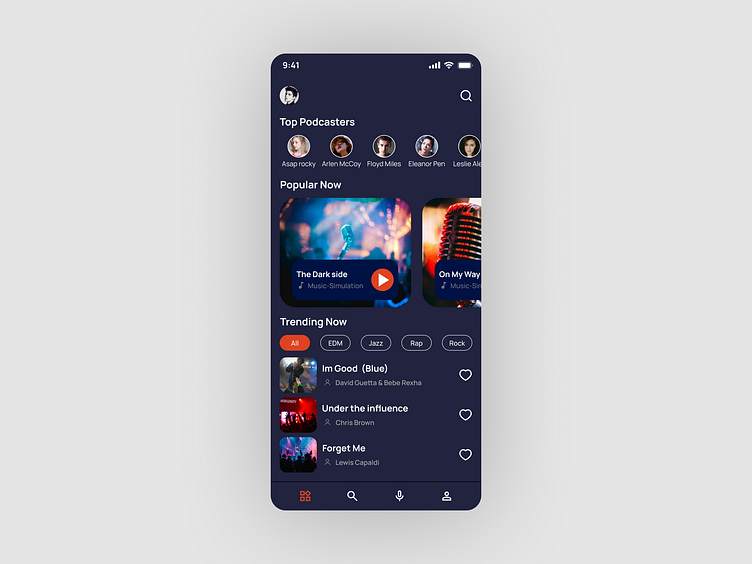 Music app Ui by Mufeed on Dribbble