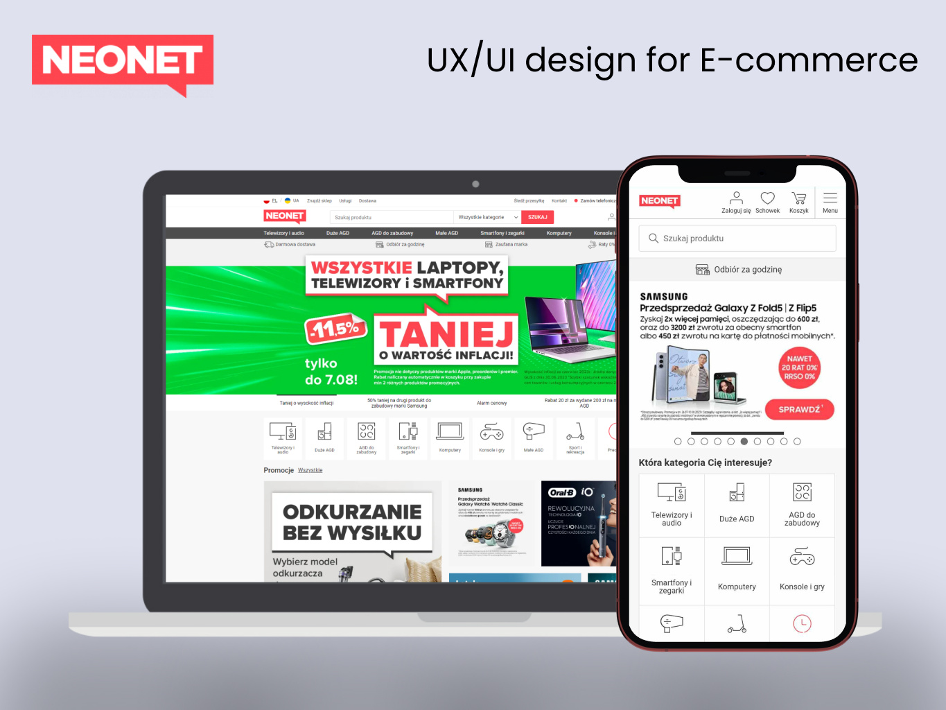 UX/UI design for Neonet E-commerce by Marcin Trzeszczyński on Dribbble