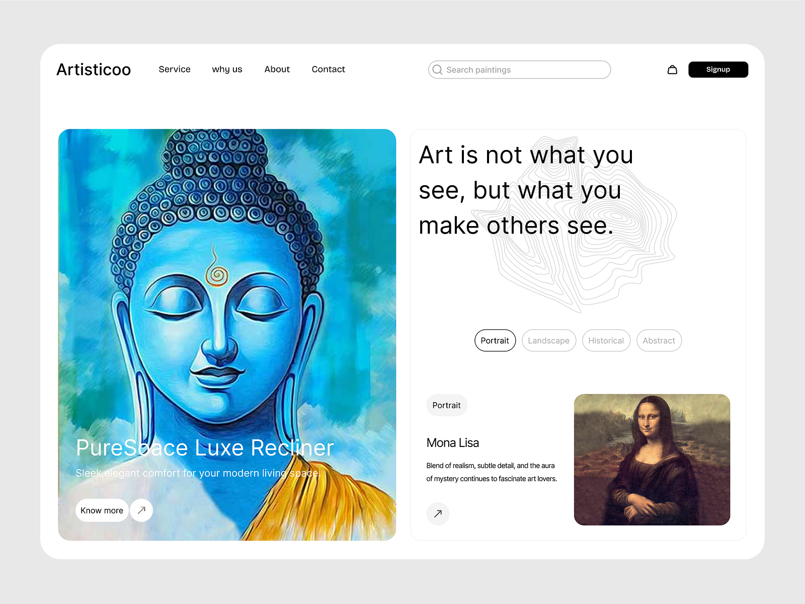 Artistico find your painting portals by KISHOR NV on Dribbble