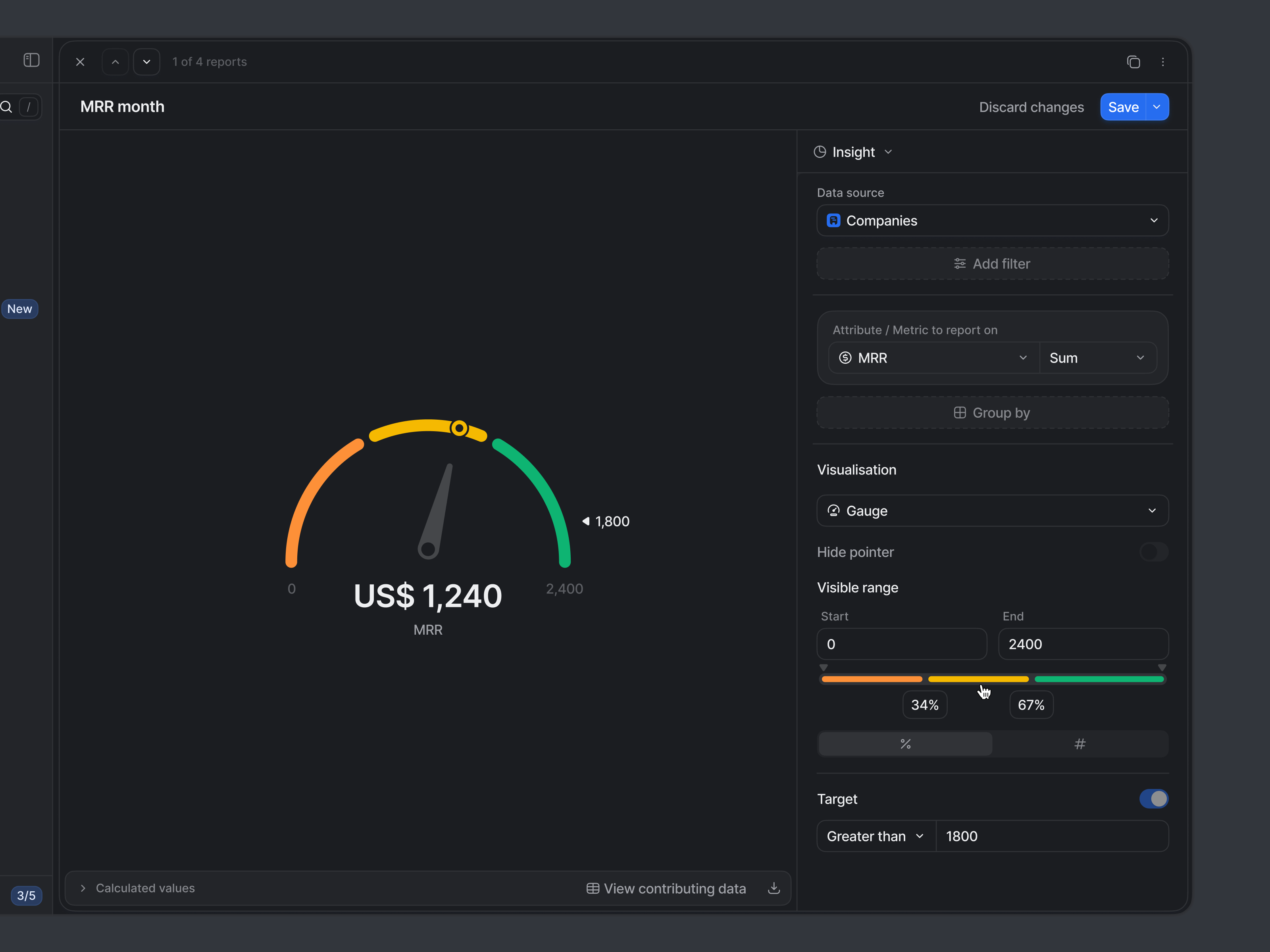 Attio – Reporting Gauge visualization Exploration by Julian Herbst for ...