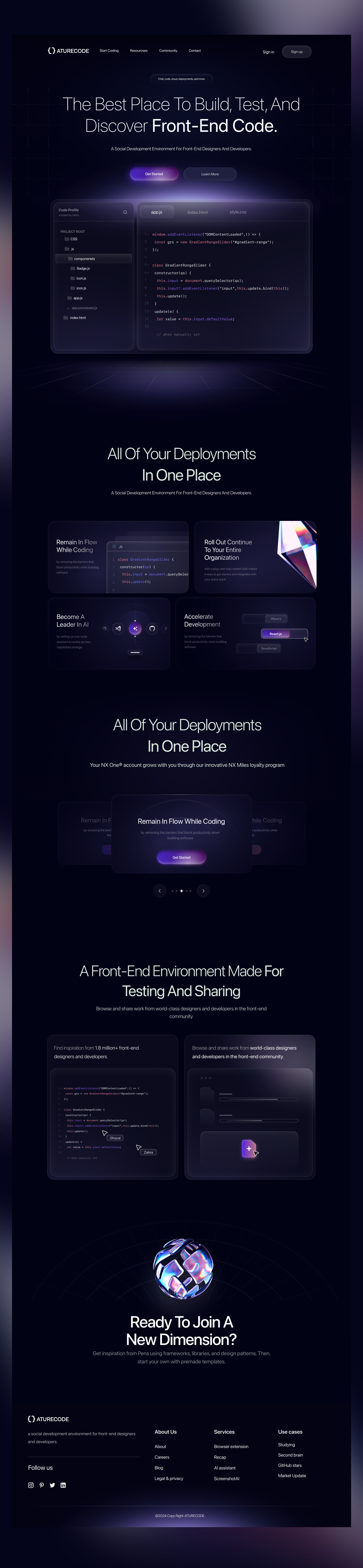 Front-End Developer Website by Zahra Mohammadi for Pela Design on Dribbble