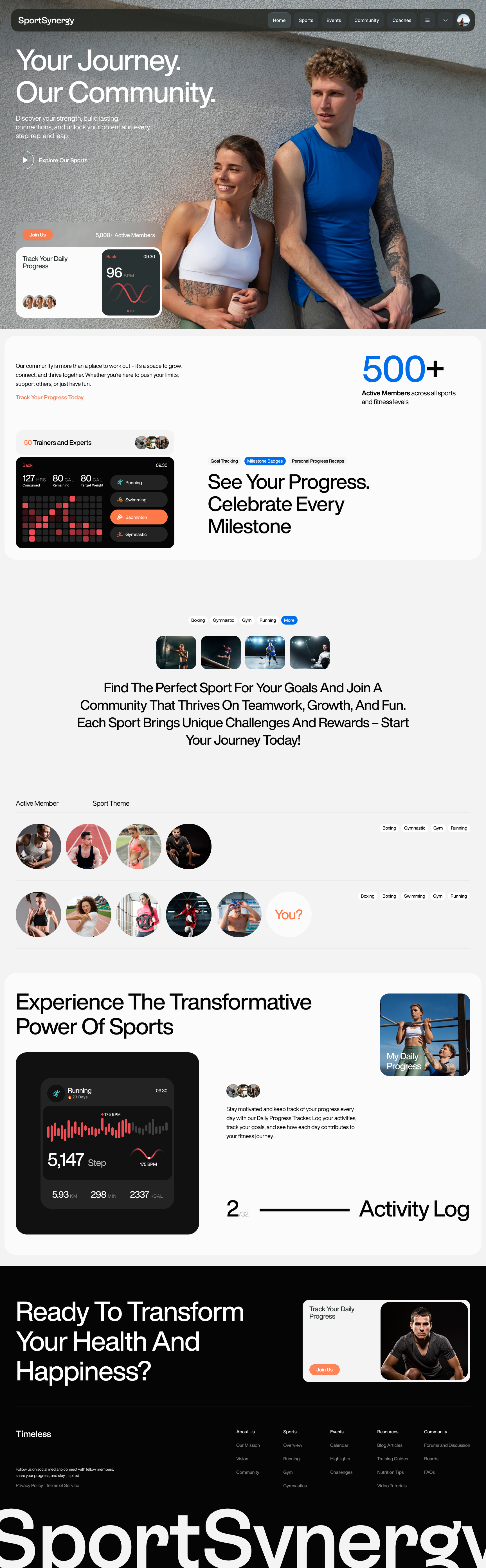 Sport Synergy - Sport Landing Pages by Irfanaffian for One Week Wonders ...