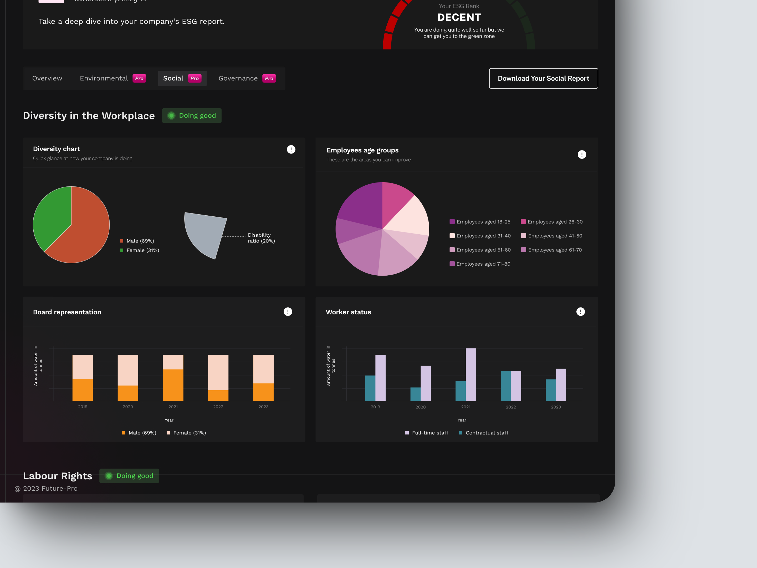 ESG Analytics Dashboard by Dere Rone-Orugboh on Dribbble