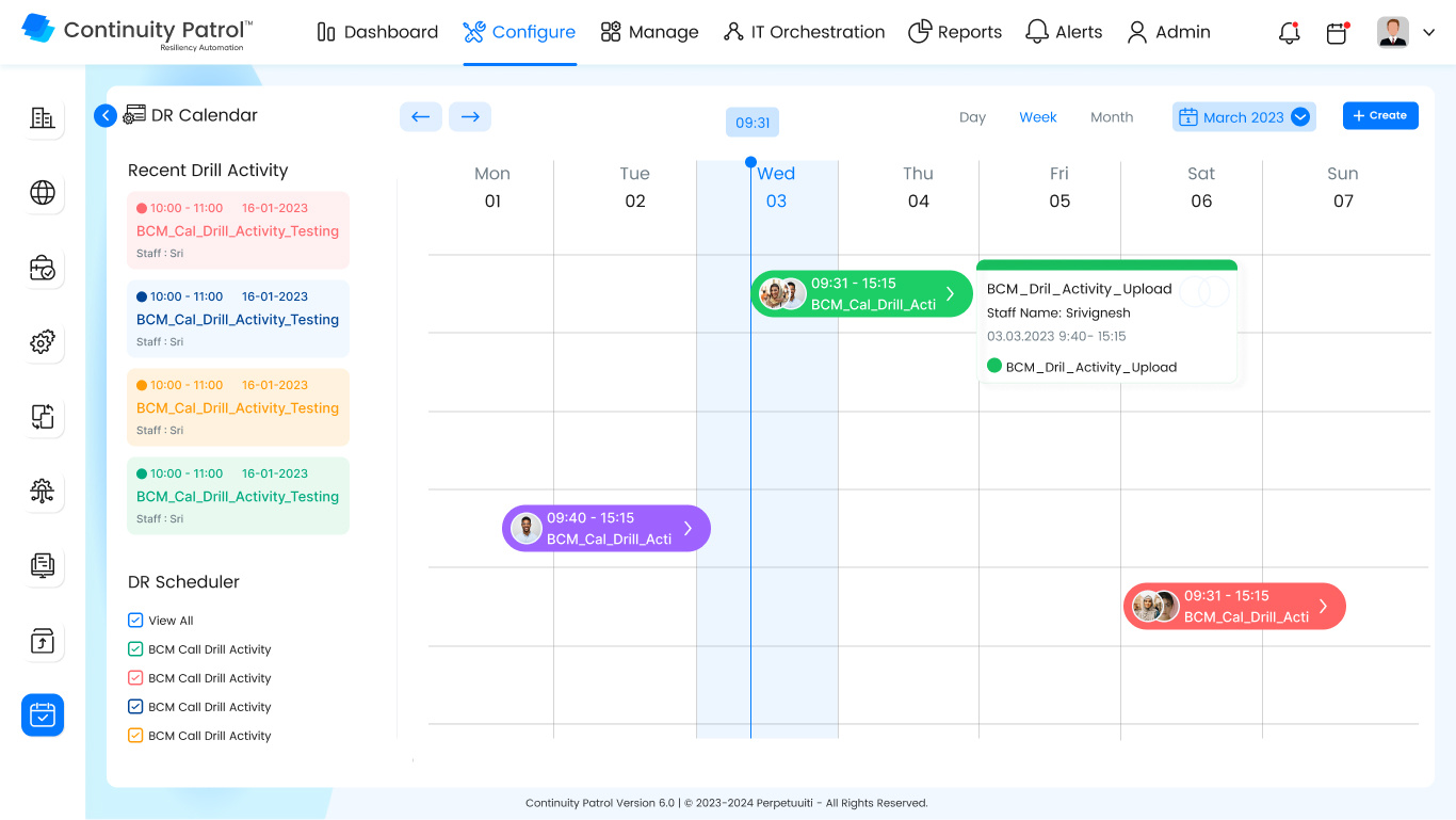 Continuity Patrol 6.0 | Dashboard design by Karthik raj on Dribbble