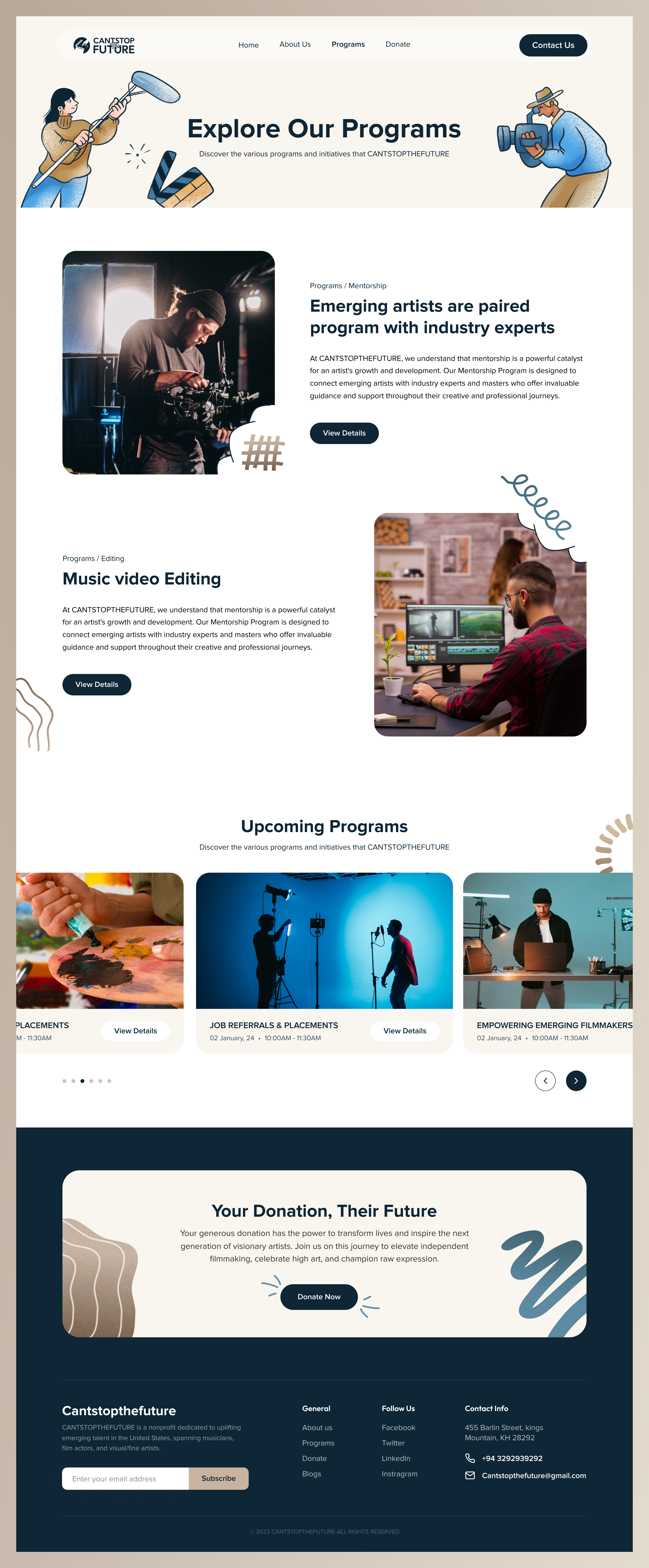 Artists Mentorship Film-making Website by Orbix Studio by Orbix Studio ...