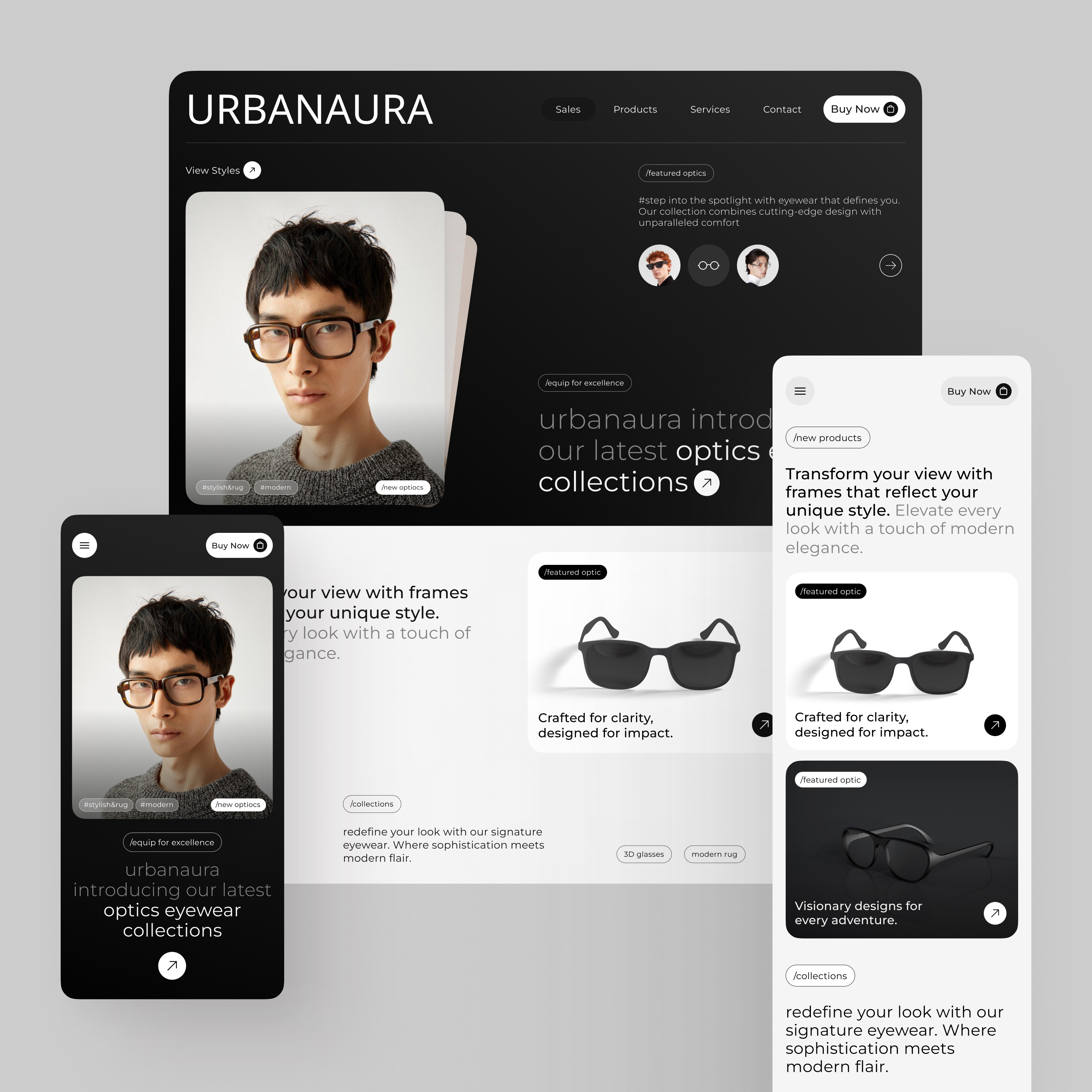 UI-UX for a Eyewear Website URBANAURA by Vignesh I on Dribbble