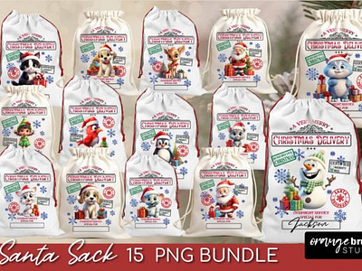 Santa Sack Sublimation Bundle by Canden Meutuah on Dribbble