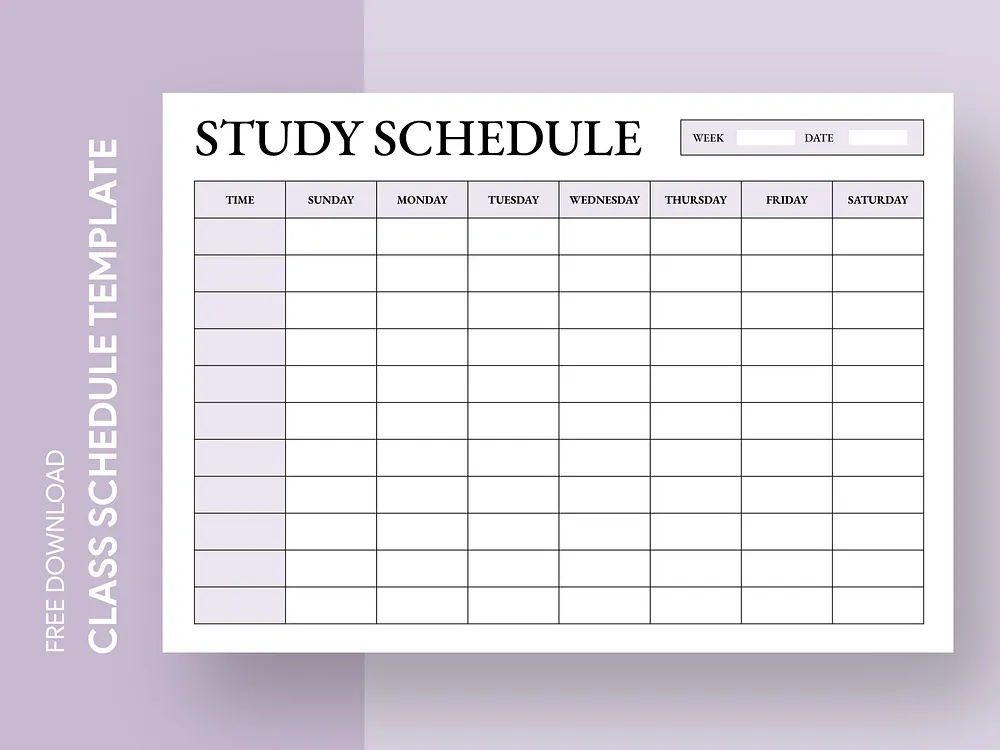 Class Schedule designs, themes, templates and downloadable graphic ...