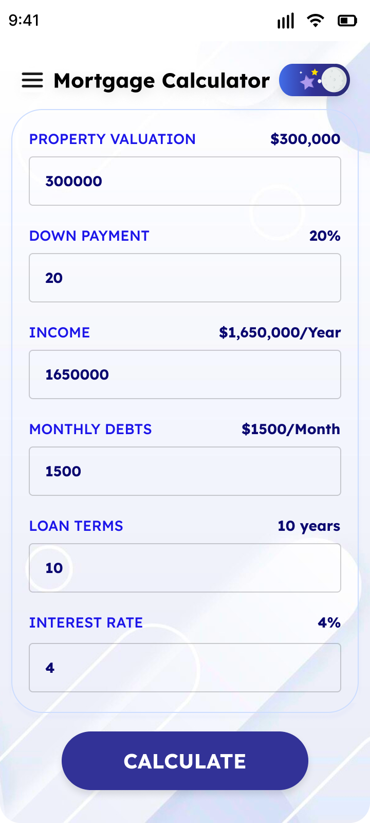 Daily UI 004 - Calculation Design by Meghna Sen on Dribbble