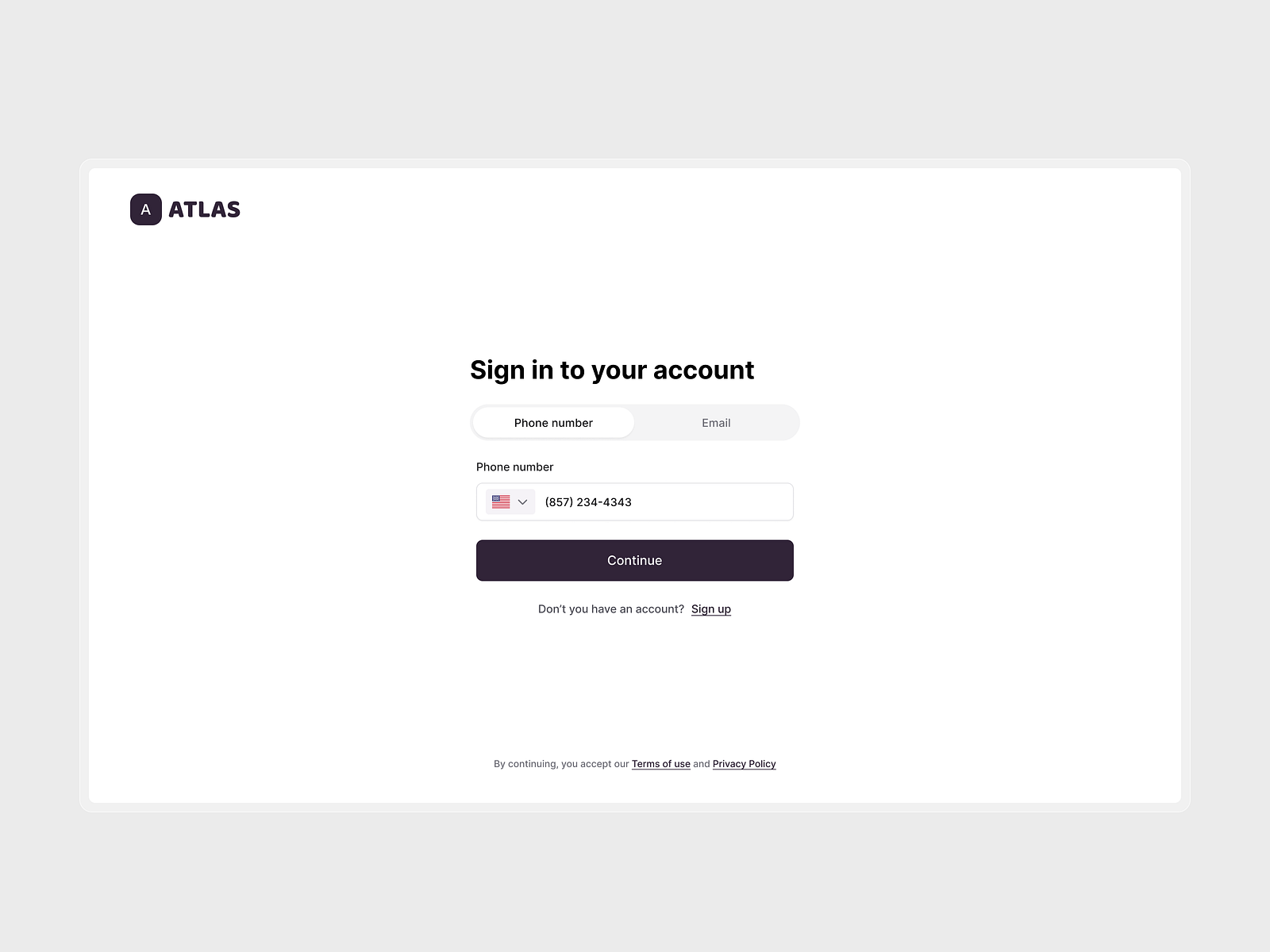 Sign in using phone number by Sandip Sharma on Dribbble