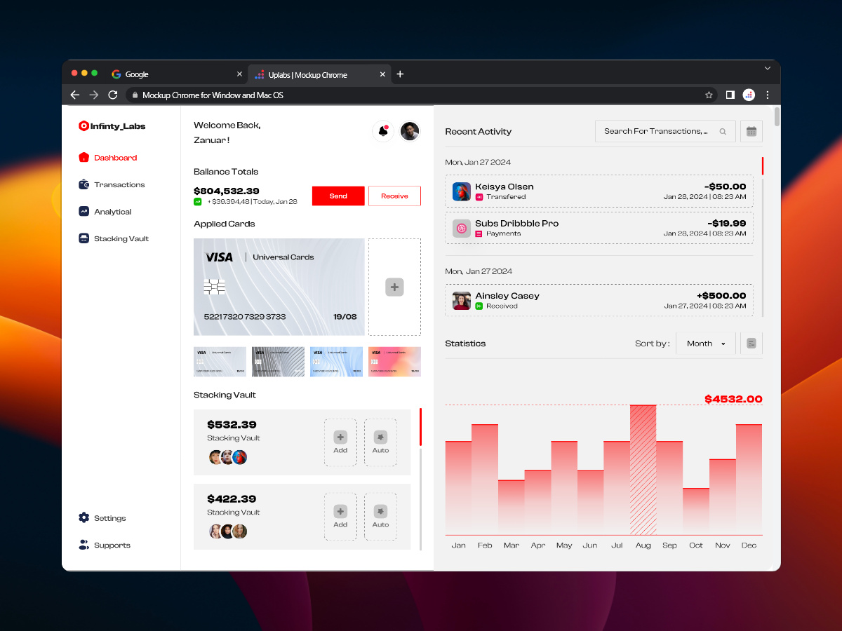 SaaS Banking Wallet Website by Ahsin Jutt on Dribbble