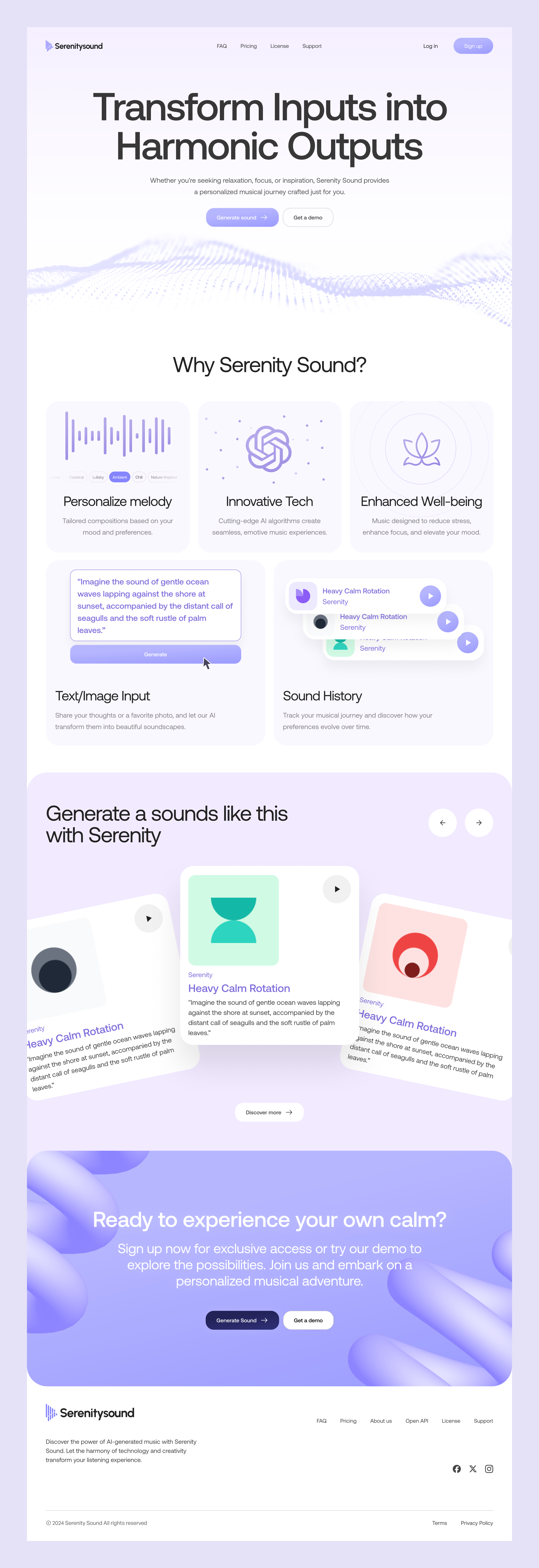 Serenity Sound - AI-Generated Music Platform by Zhofran Ardyan for ...