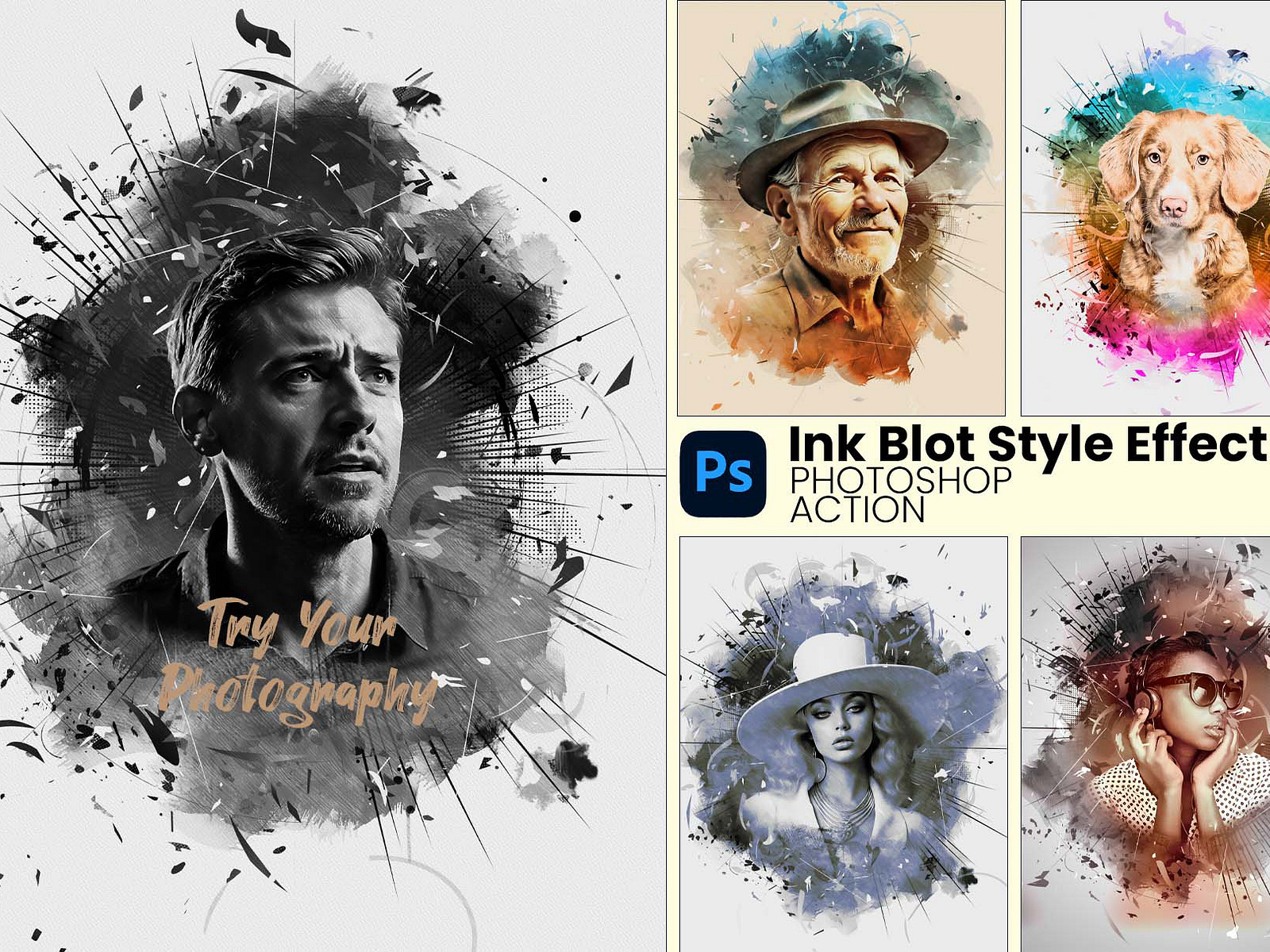 Ink Blot Art Photoshop Action by MRI STUDIO on Dribbble