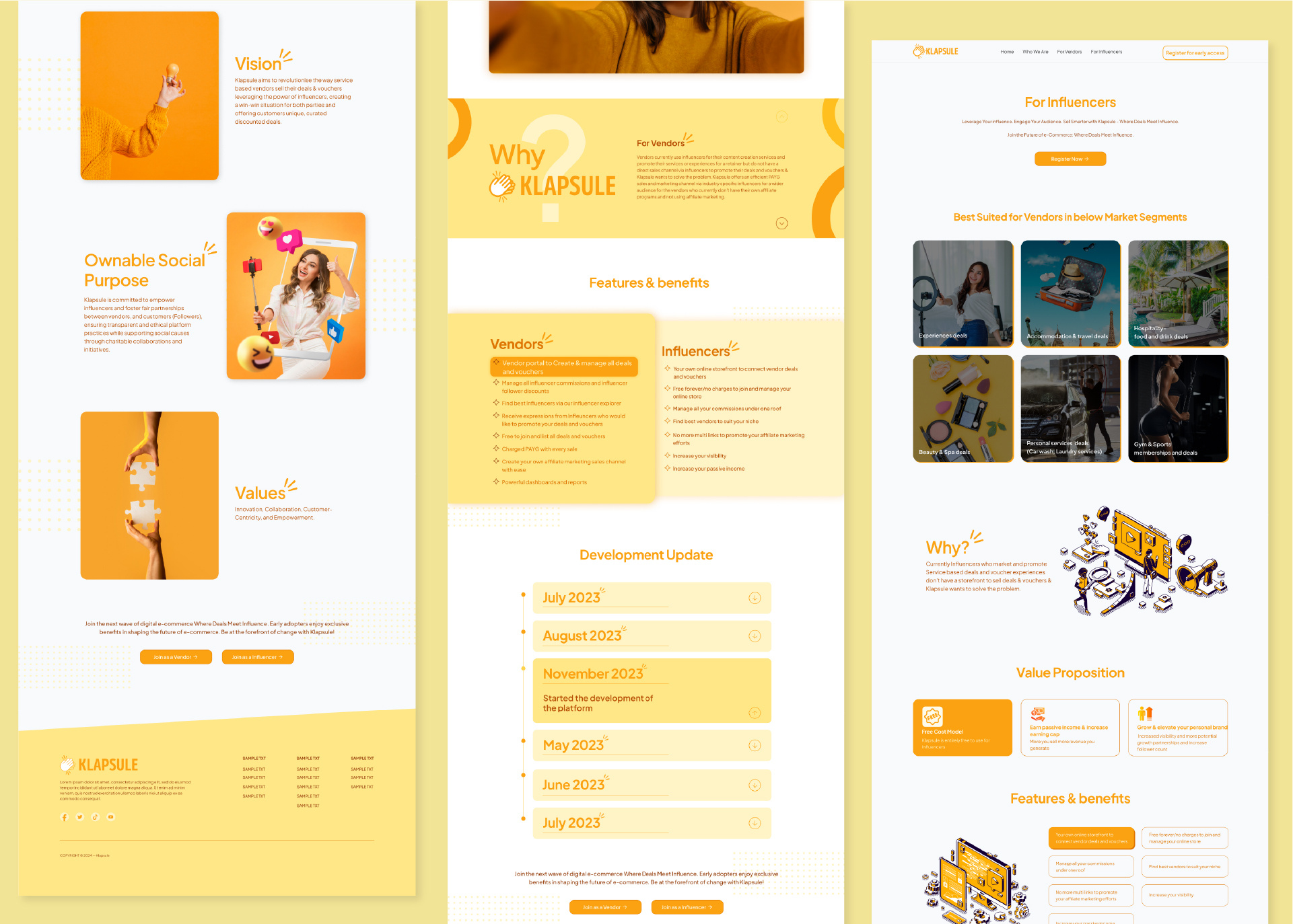 Klapsule Web UI by Ark Creatives on Dribbble