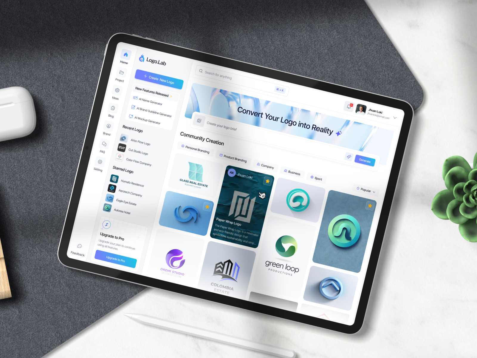 Logo Lab - AI Logo Design (Home Page) by Zaim Maulana for Elux Space on ...
