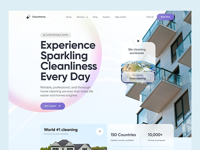 Home Cleaning 🧹 Website Design by Arif Billah on Dribbble