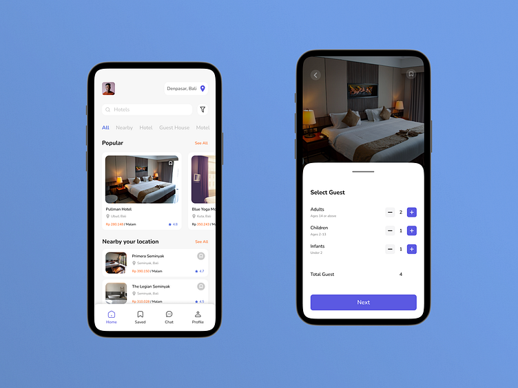 Hotel App by Alfa Malik on Dribbble