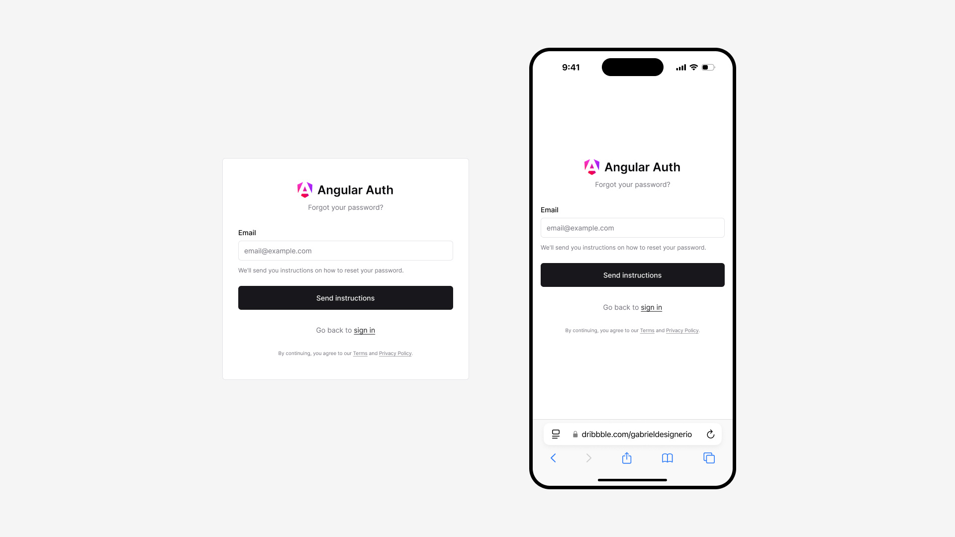 Login Authentication Screens – UI Design by Gabriel Fernandes on Dribbble