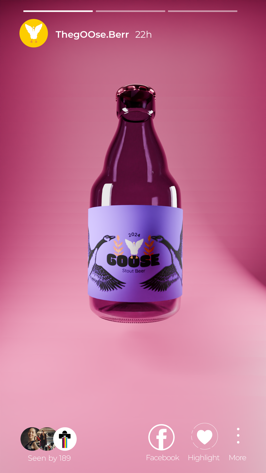 GOOSE In Bootle! 3D Packaging/Instagram Mockup! by Alex Daniel on Dribbble