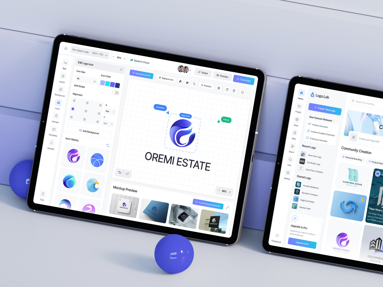 LogoLab - AI Logo Design (Editor Page) by Zaim Maulana for Elux Space ...