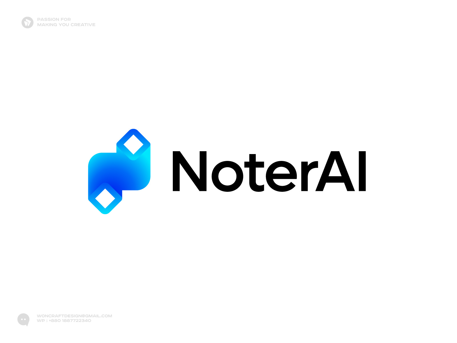 Logo, Visual Branding, AI, Note Taking, Productivity App, N logo by ...