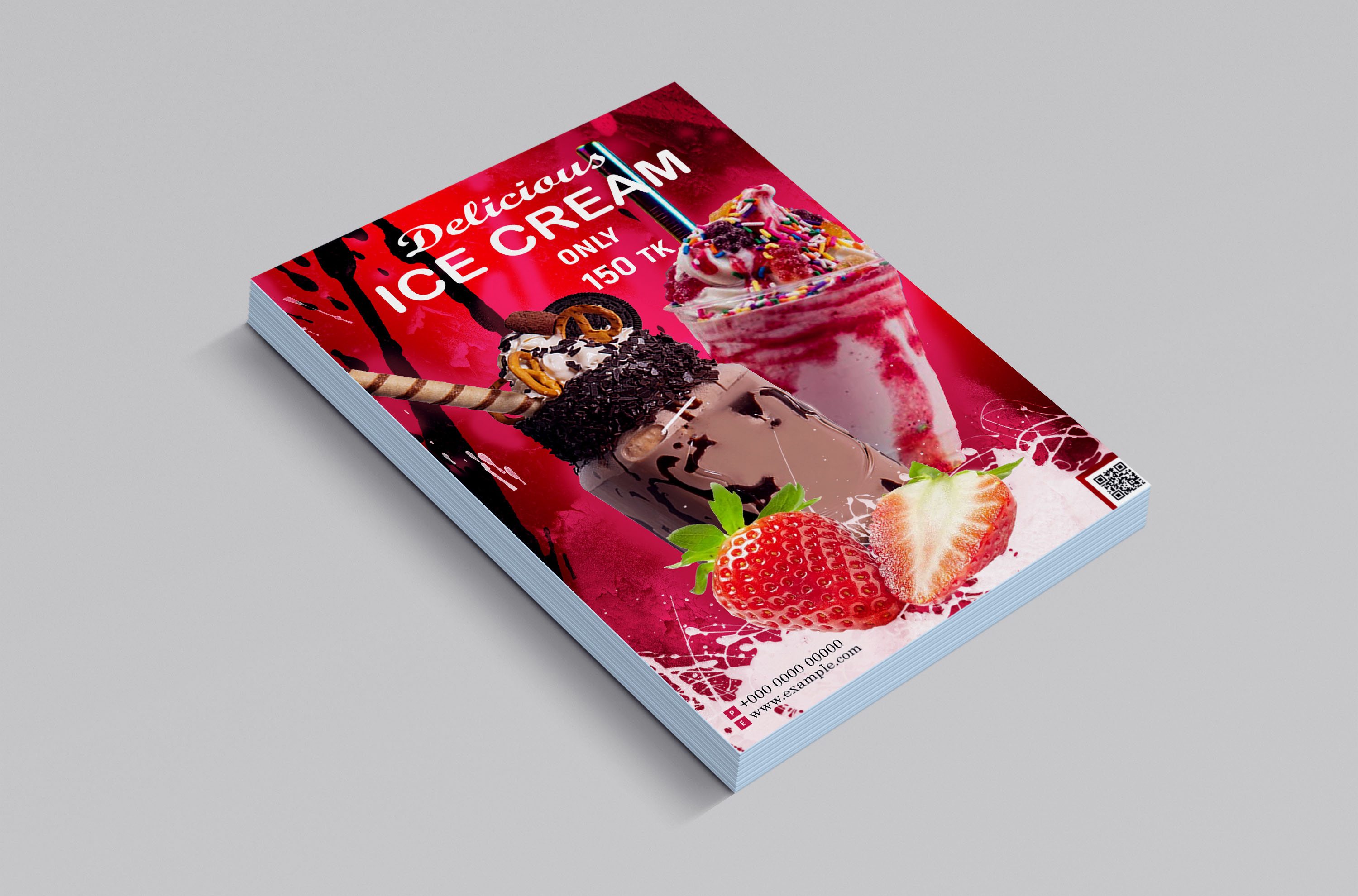 Food (Ice Creem) Poster Design by Ayesha Siddika Ruma on Dribbble
