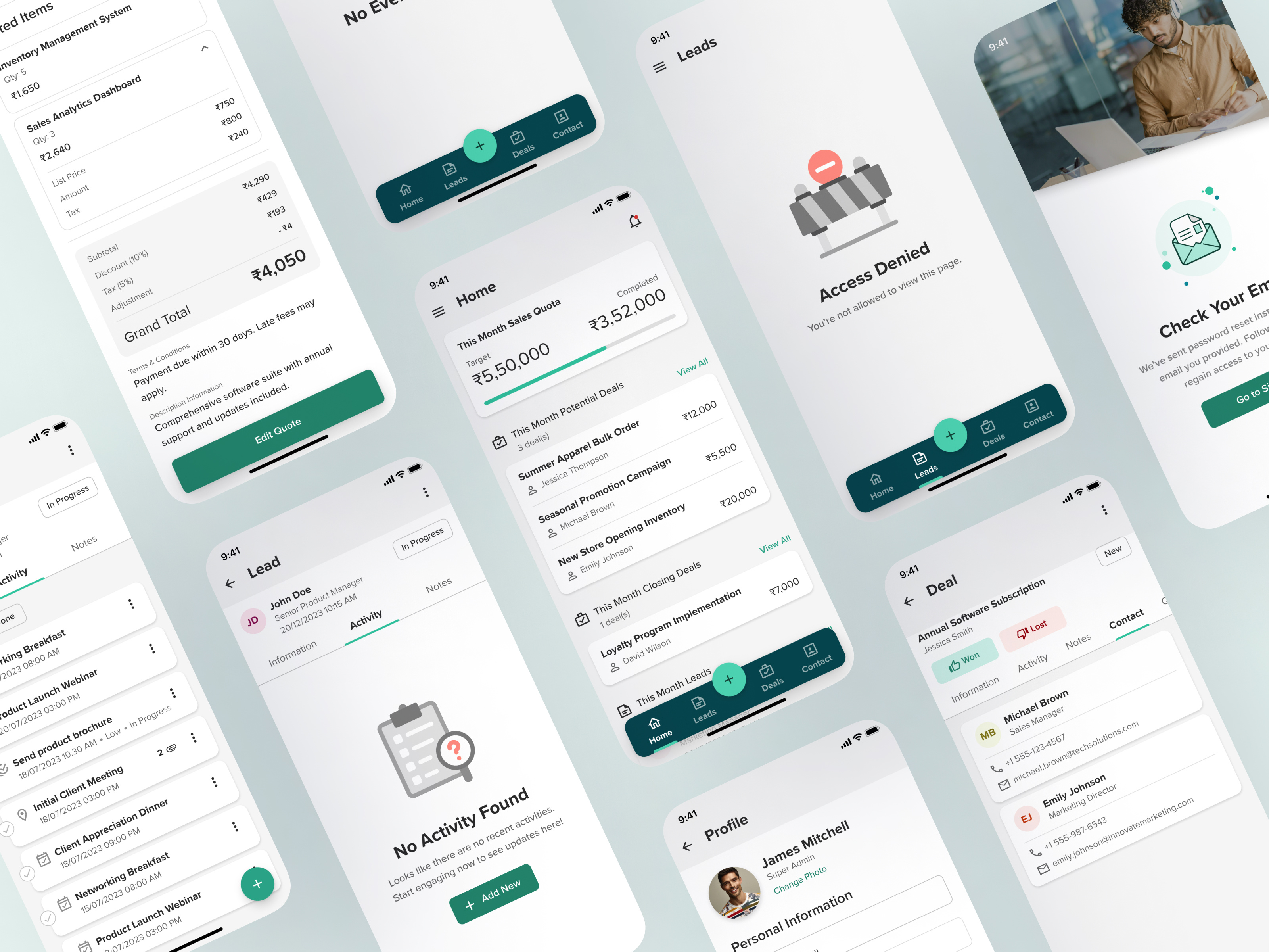 Connectly CRM: Your Mobile Hub for Leads & Deals by Akshat Mewada on Dribbble