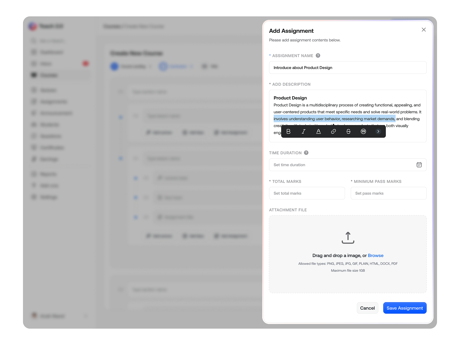 Create Assignment in LMS by Jamal Hossain Murad on Dribbble