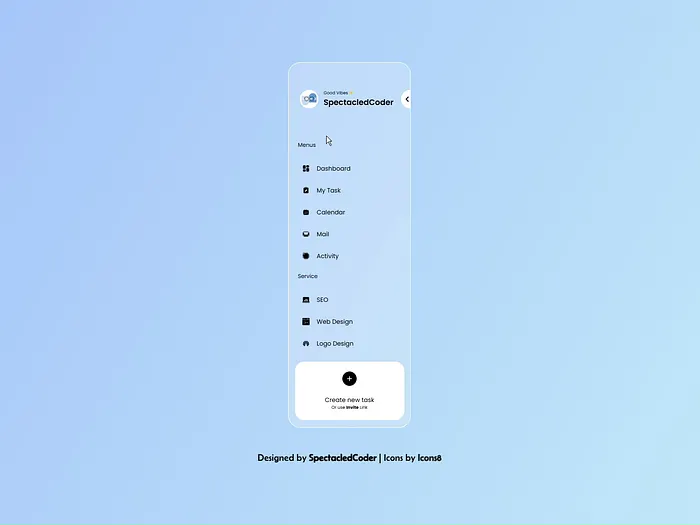 Browse thousands of Glassmorphism Navbar images for design inspiration ...