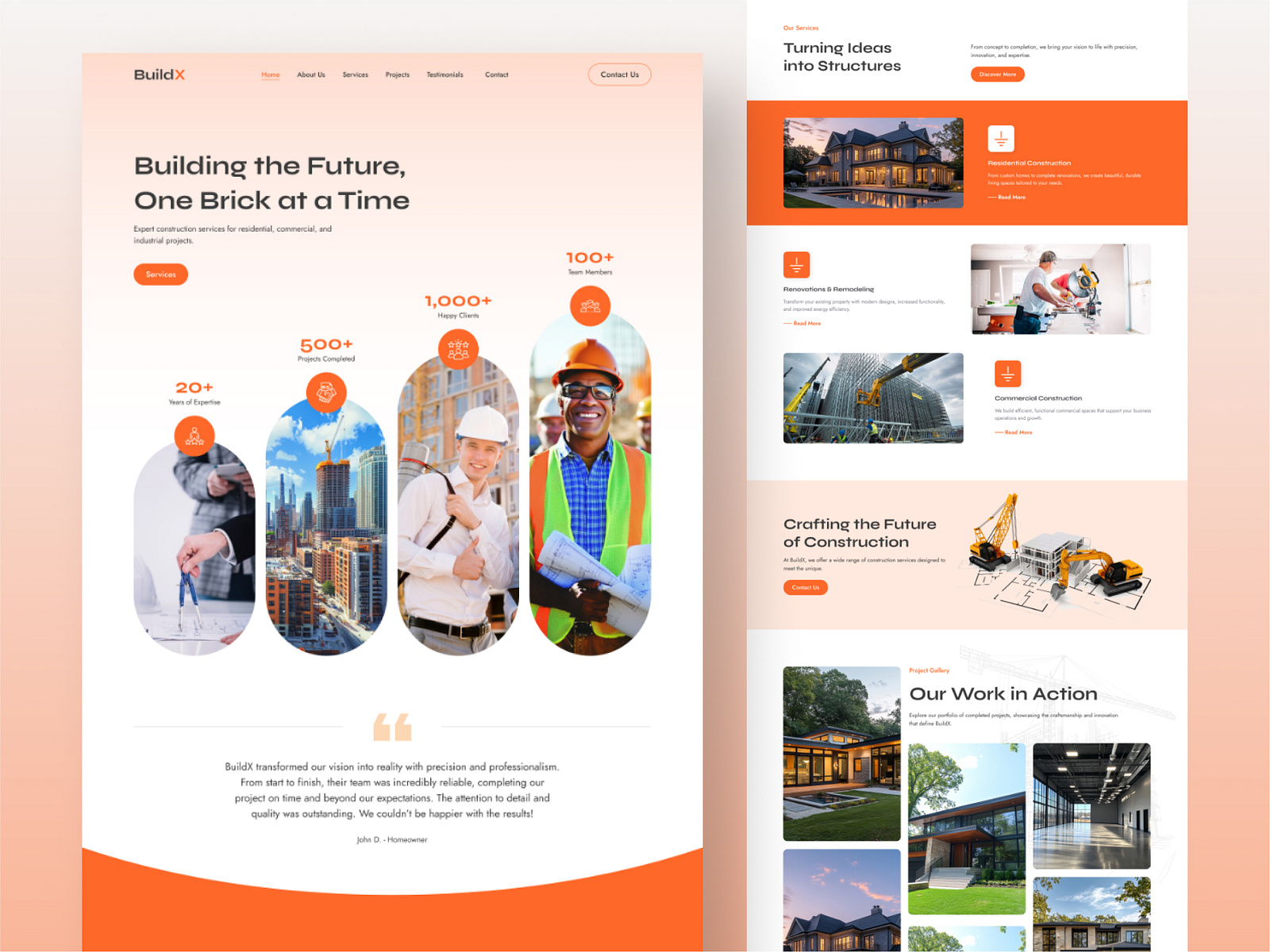 Construction landing page ui design by A S Musa on Dribbble